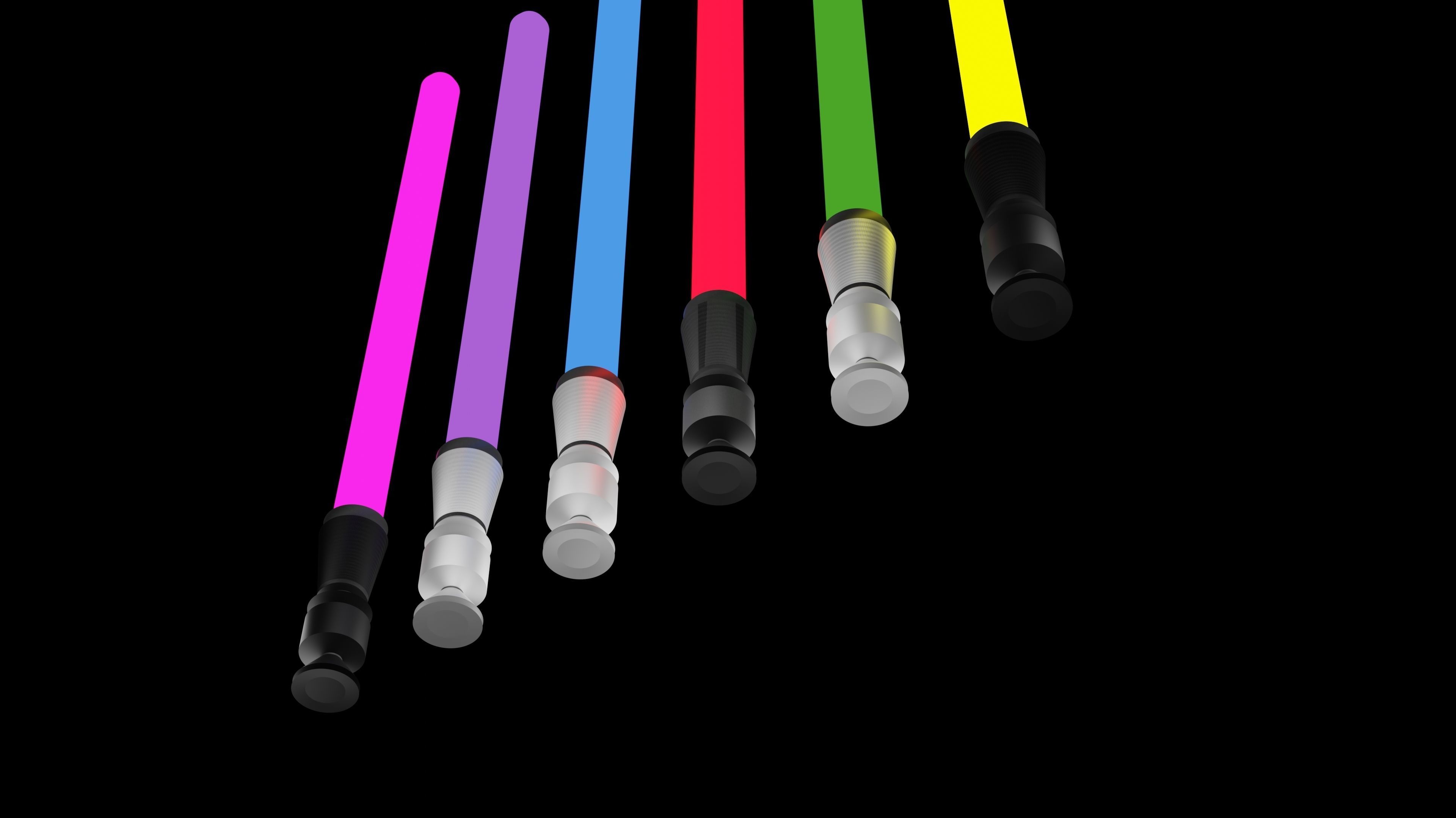 Pink Laser Sword 3D model | CGTrader