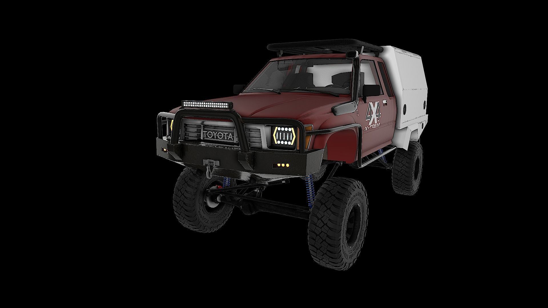 3D model Toyota Hilux Ln106 1989 VR / AR / low-poly | CGTrader