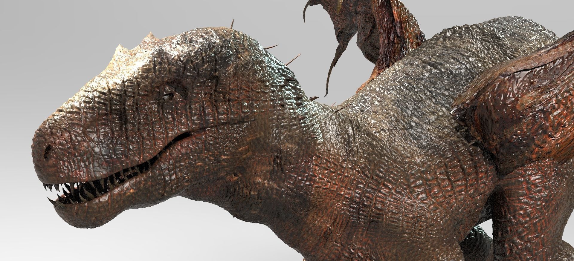 Ancient Jurassic Dragon with Mayan Temple Ruins 3D model | CGTrader