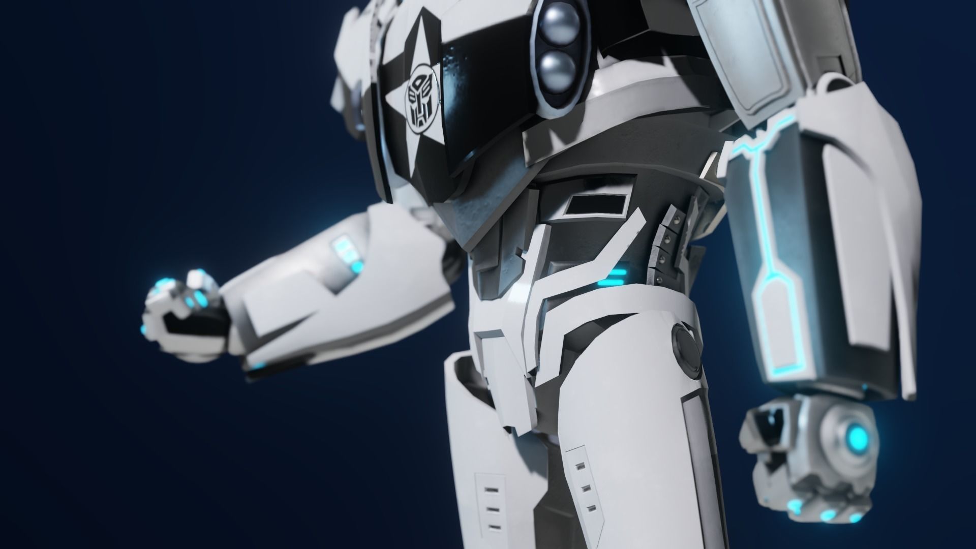 3D model Prowl Transformers Prime Character Rig VR / AR / low-poly ...