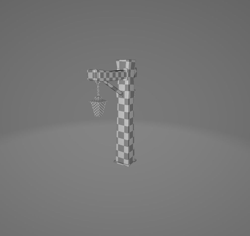 Stylized lamp post 3D model | CGTrader