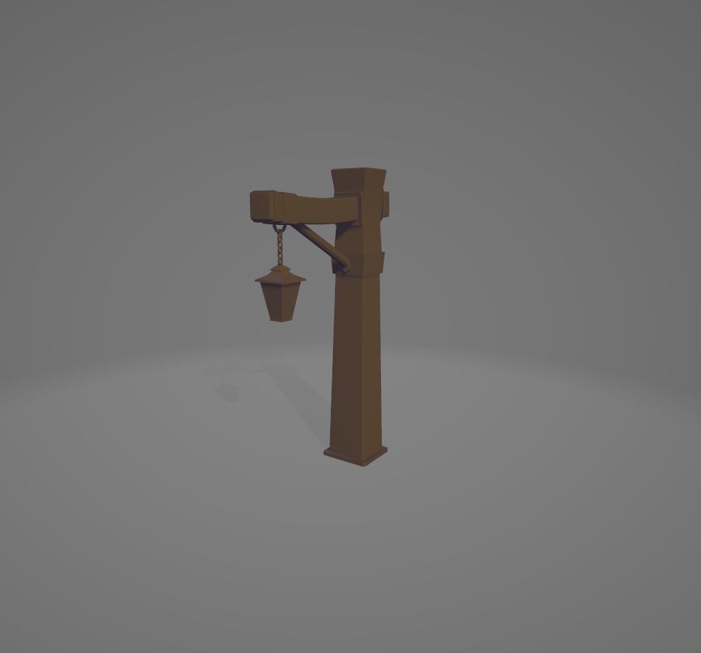Stylized lamp post 3D model | CGTrader