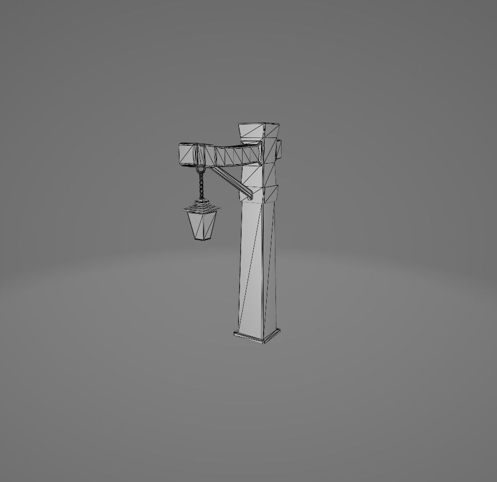 Stylized lamp post 3D model | CGTrader
