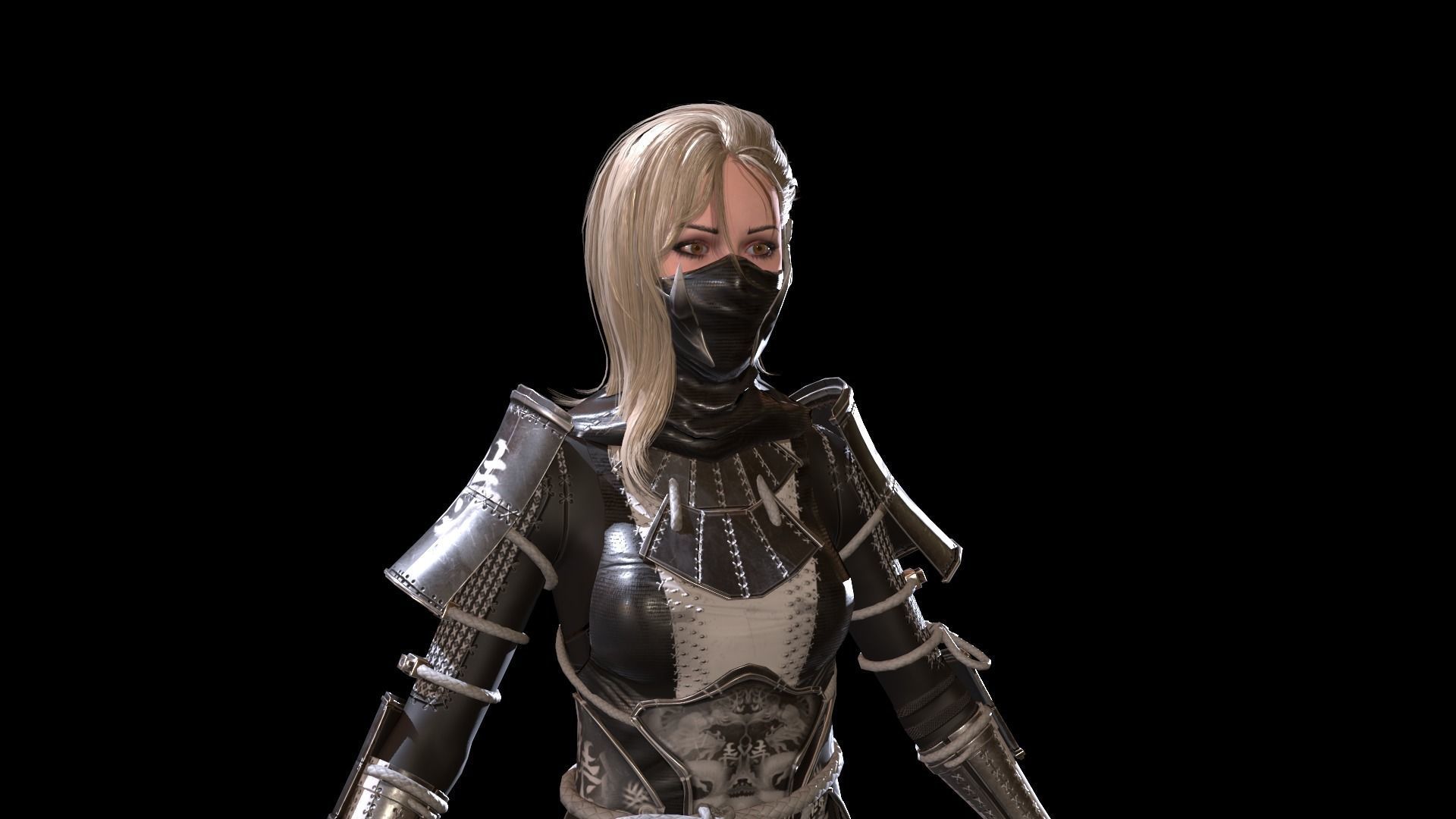 3D model Samurai Girl VR / AR / low-poly rigged animated | CGTrader