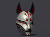 Aragami 2 Mask - Kitsune Mask - Halloween Cosplay 3D model 3D printable ...