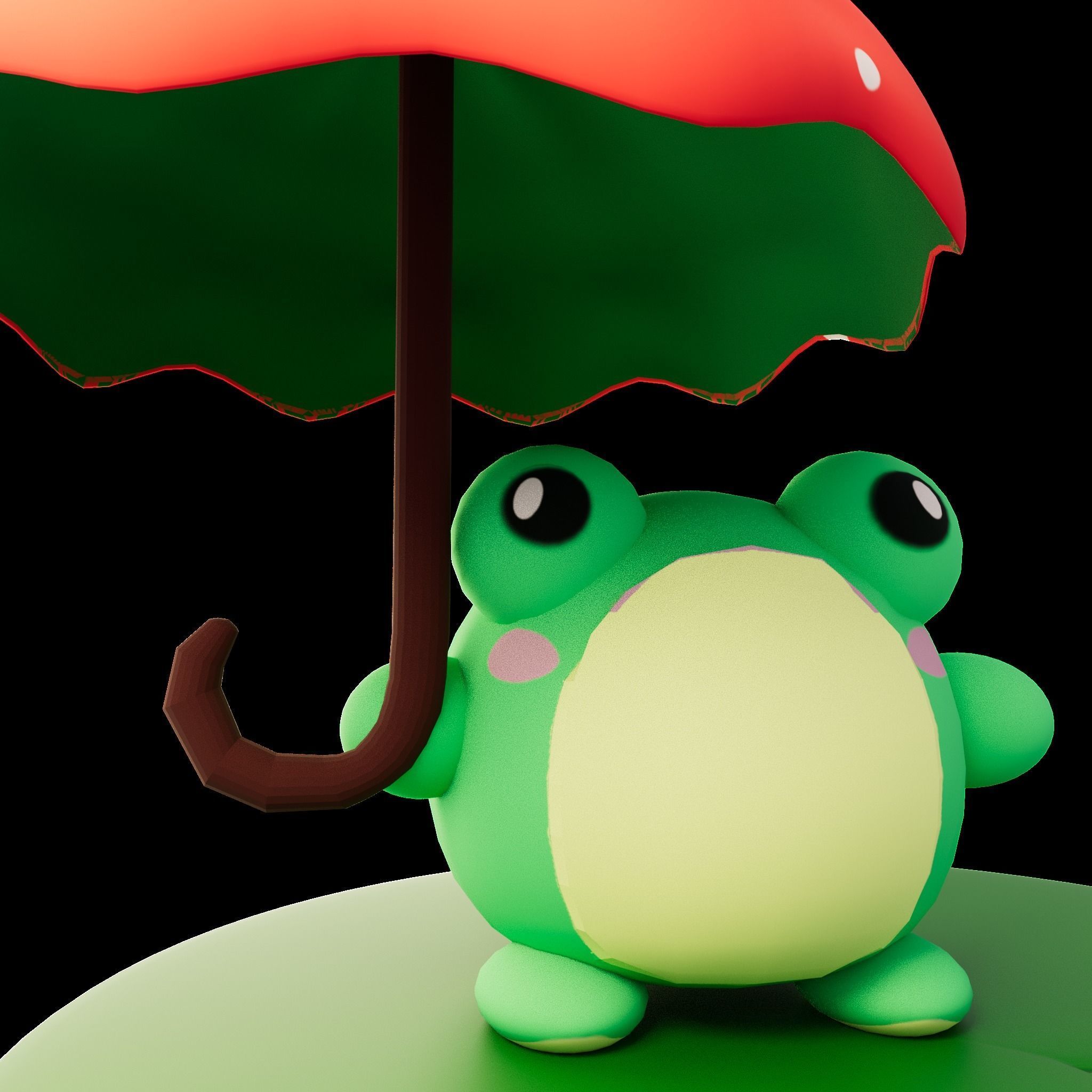 Strawberry Frog free VR / AR / low-poly 3D model | CGTrader