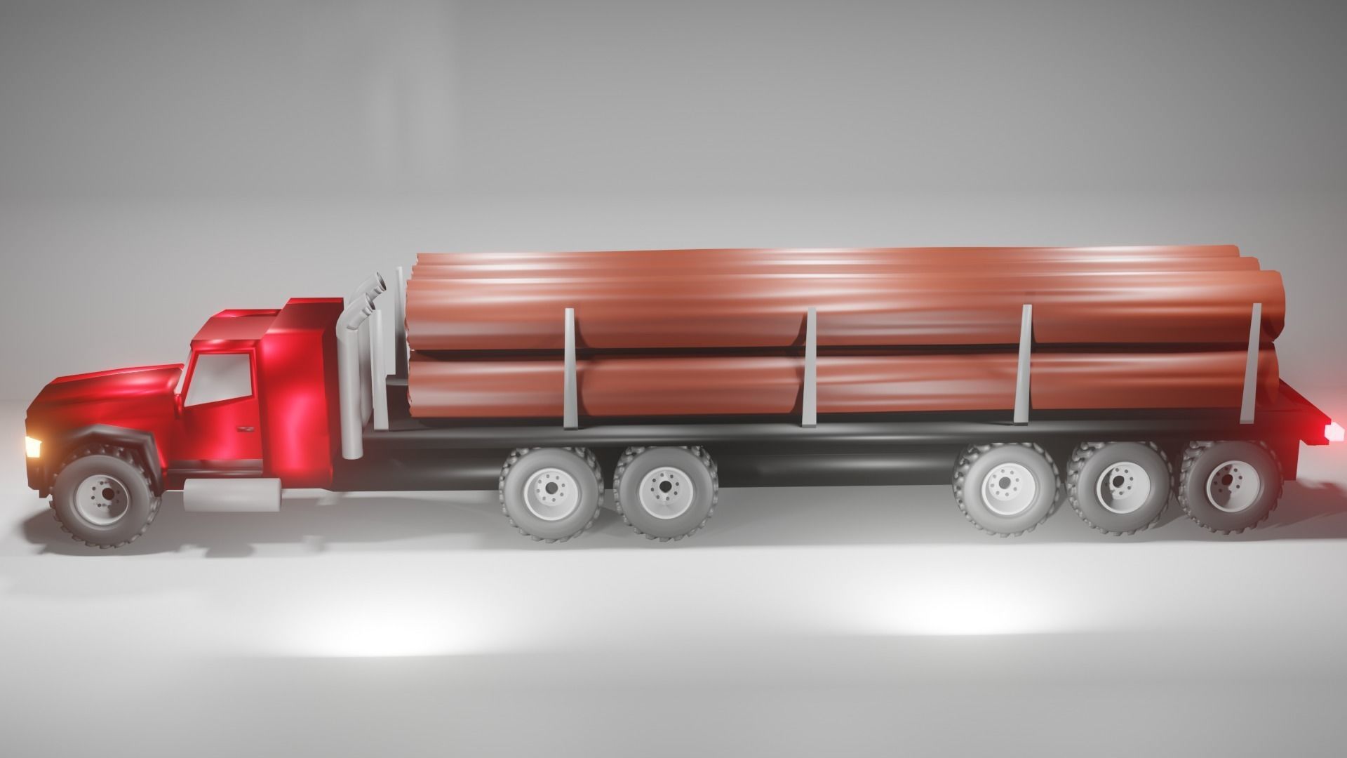 Model 3D Truck with Trees free 3D model | CGTrader
