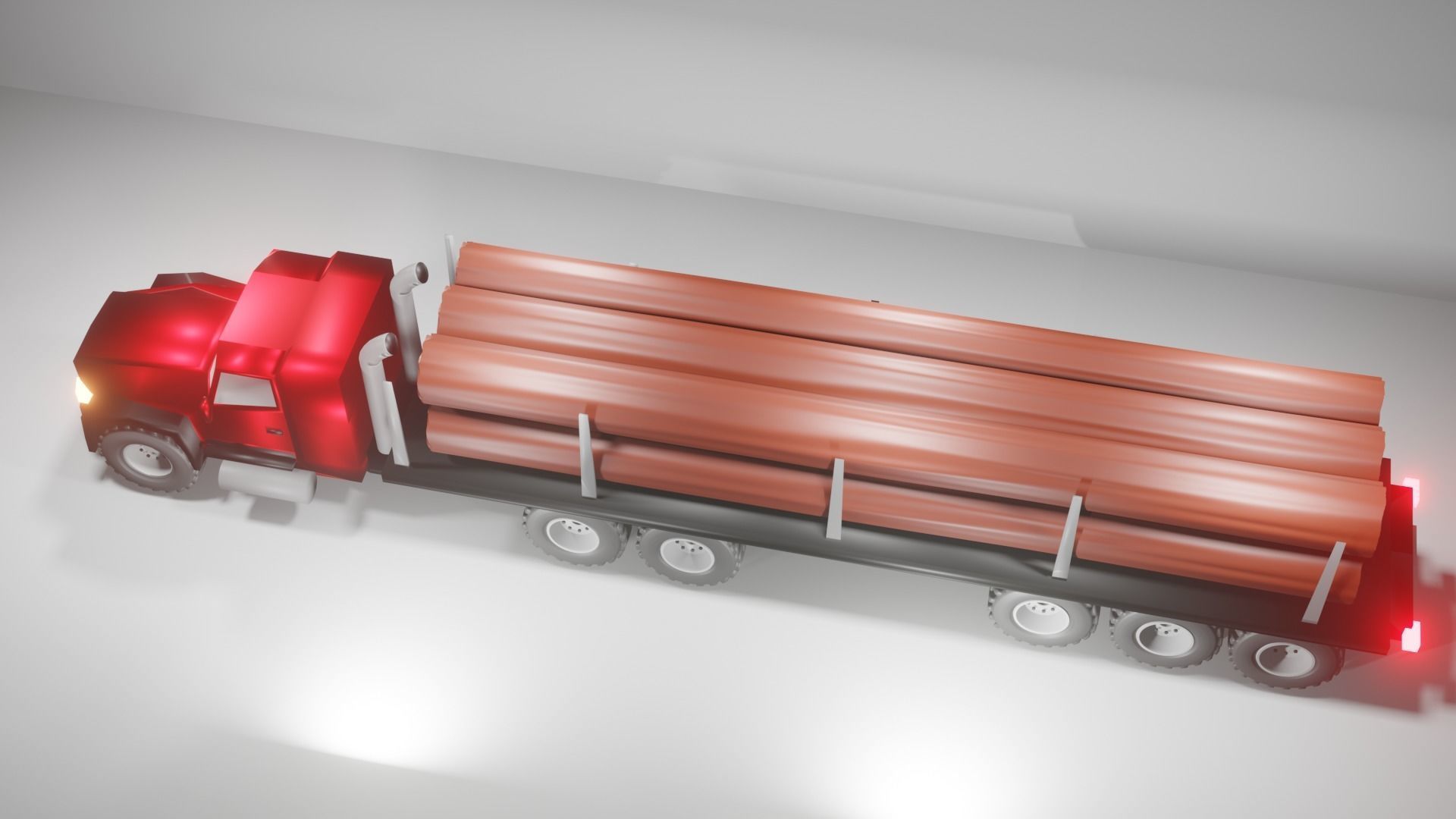 Model 3D Truck with Trees free 3D model | CGTrader