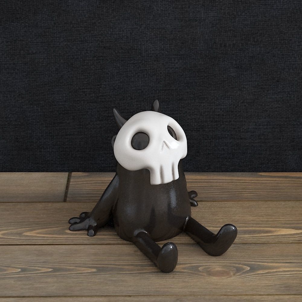 Creature Skull character phone holder free 3D model 3D printable | CGTrader