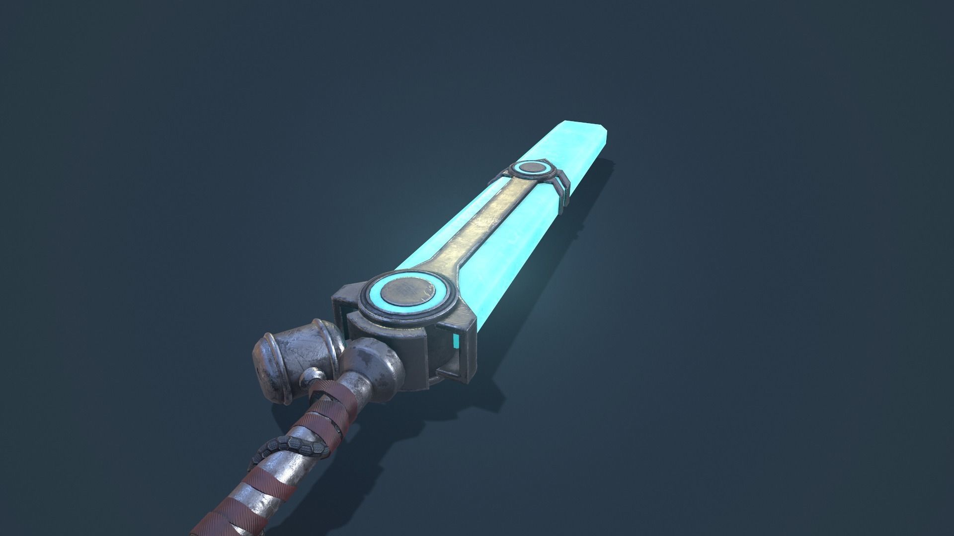 3D model League of Legends Ekko Sword Low Poly Game Ready VR / AR / low ...