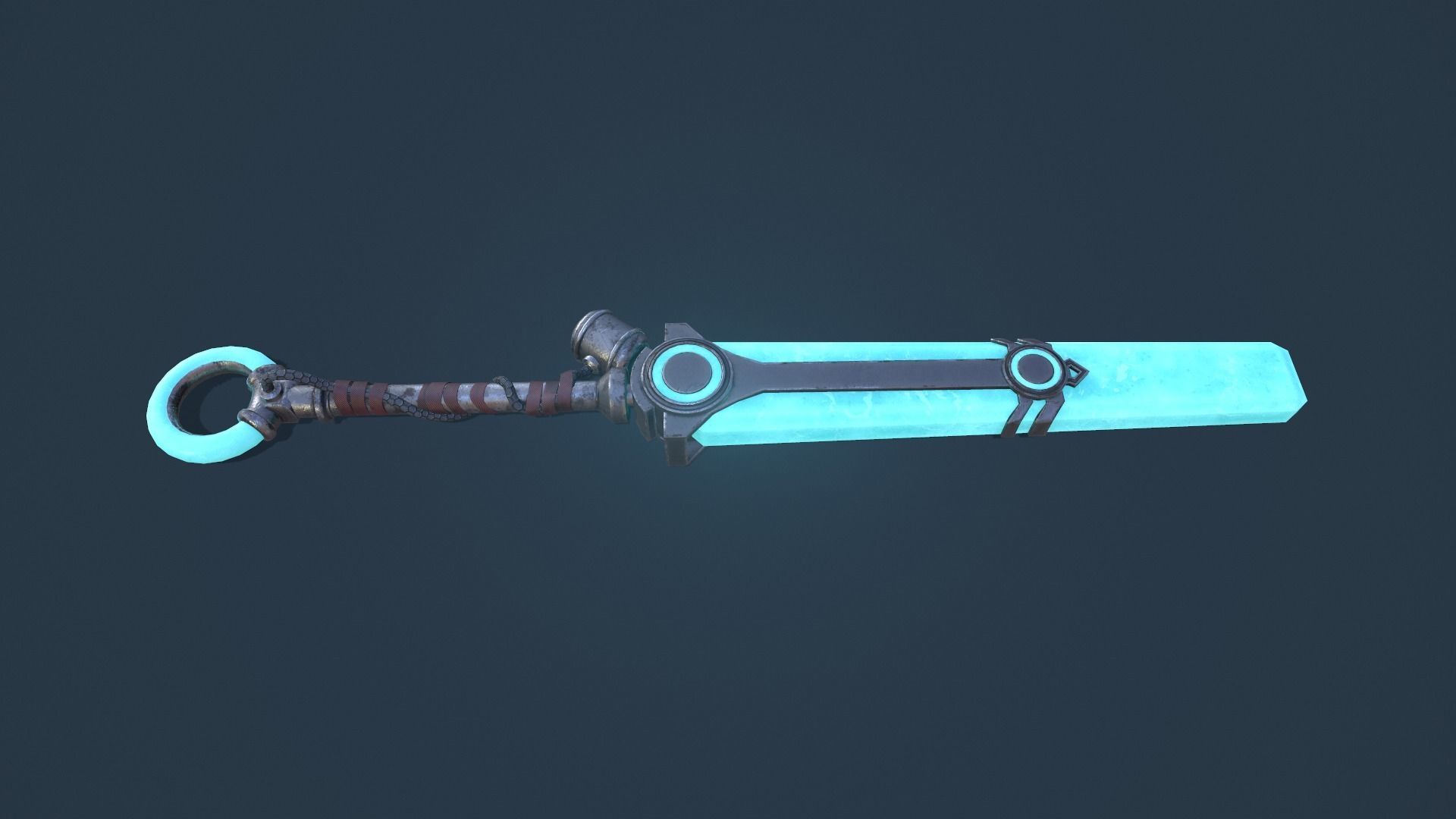 3D model League of Legends Ekko Sword Low Poly Game Ready VR / AR / low ...
