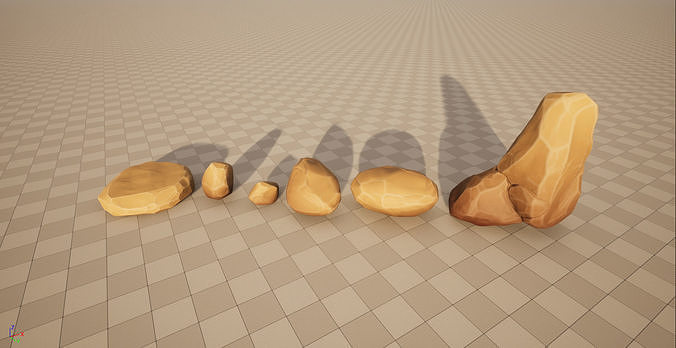 3D model stylized stone pack VR / AR / low-poly | CGTrader