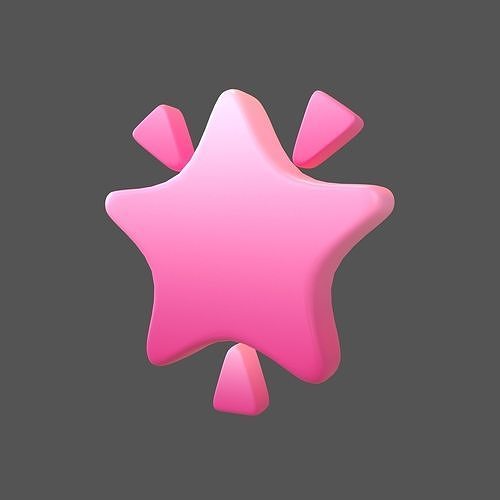 3D model Glowing Star v2 005 VR / AR / low-poly | CGTrader