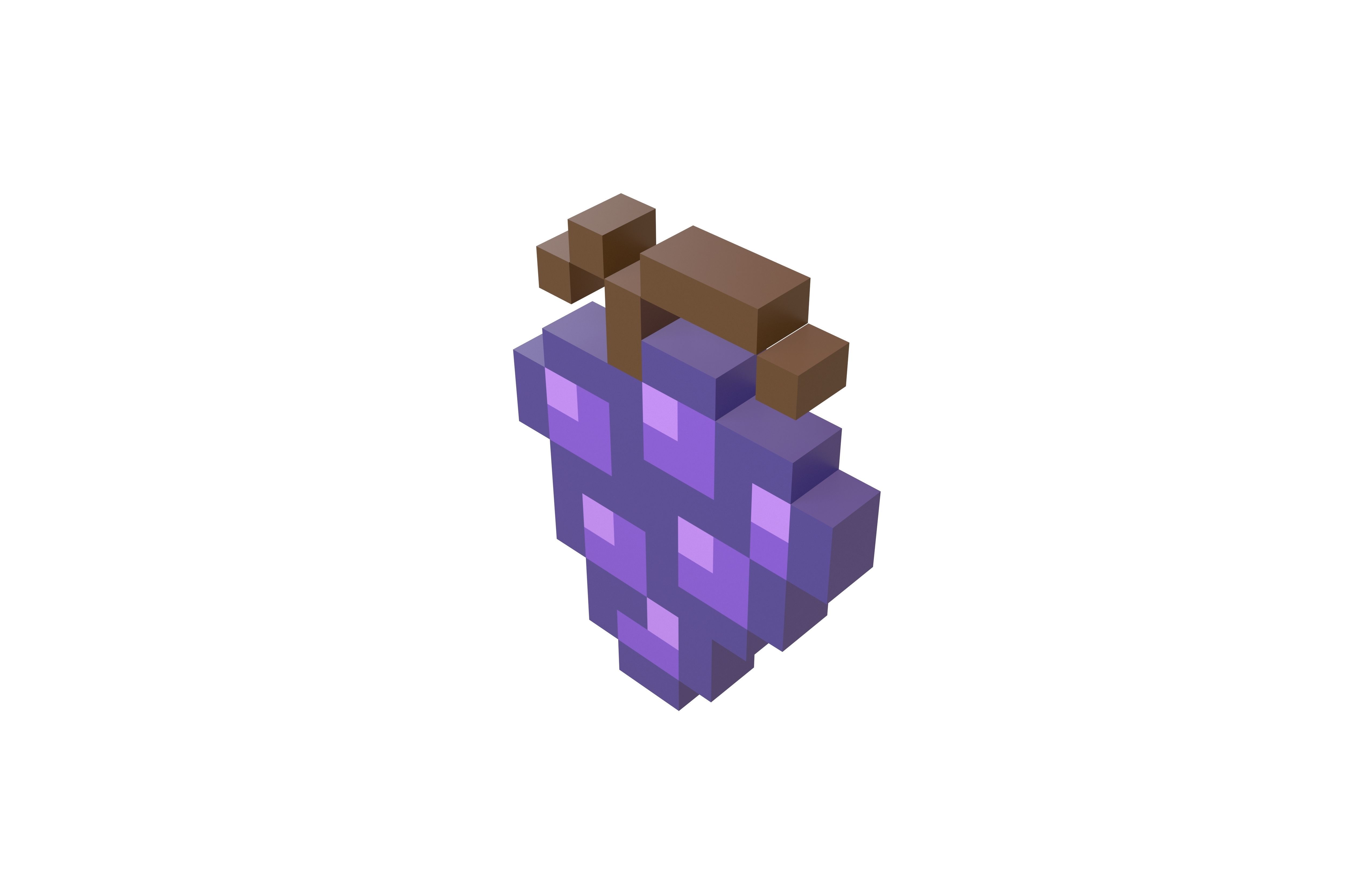 3D model Pixel Grape v1 001 VR / AR / low-poly | CGTrader
