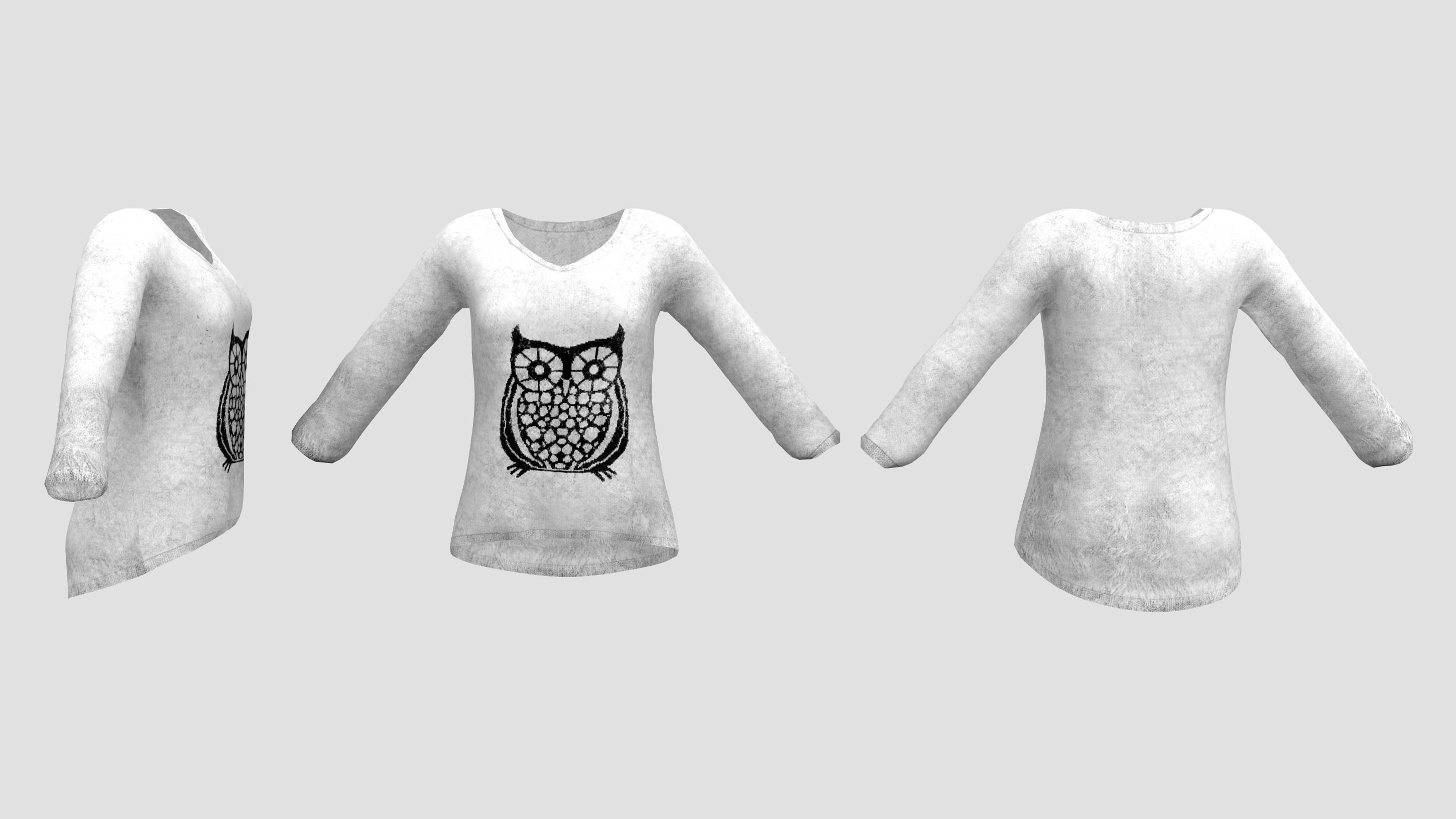 3D model Loose Hem Sweater VR / AR / low-poly | CGTrader