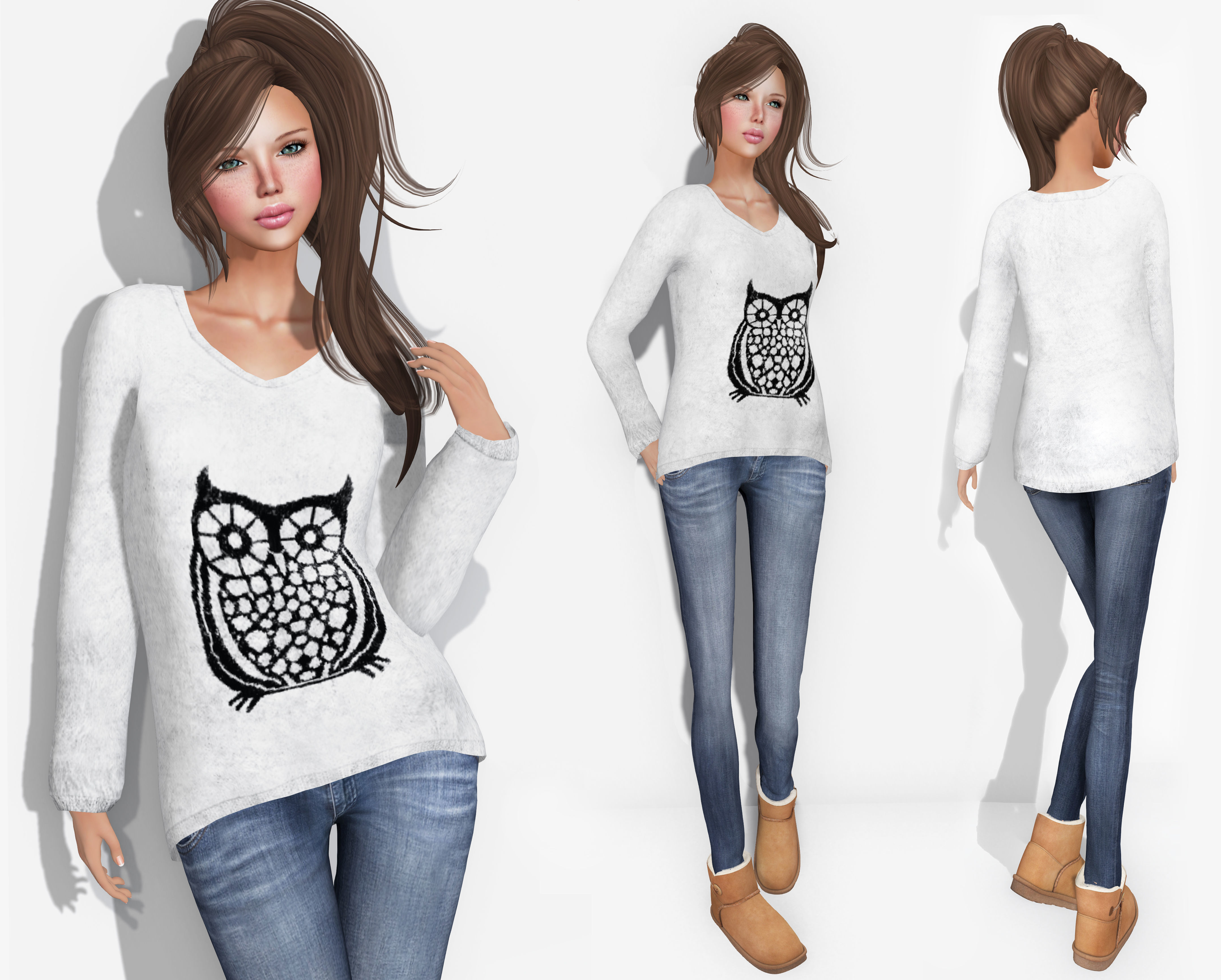 3D model Loose Hem Sweater VR / AR / low-poly | CGTrader