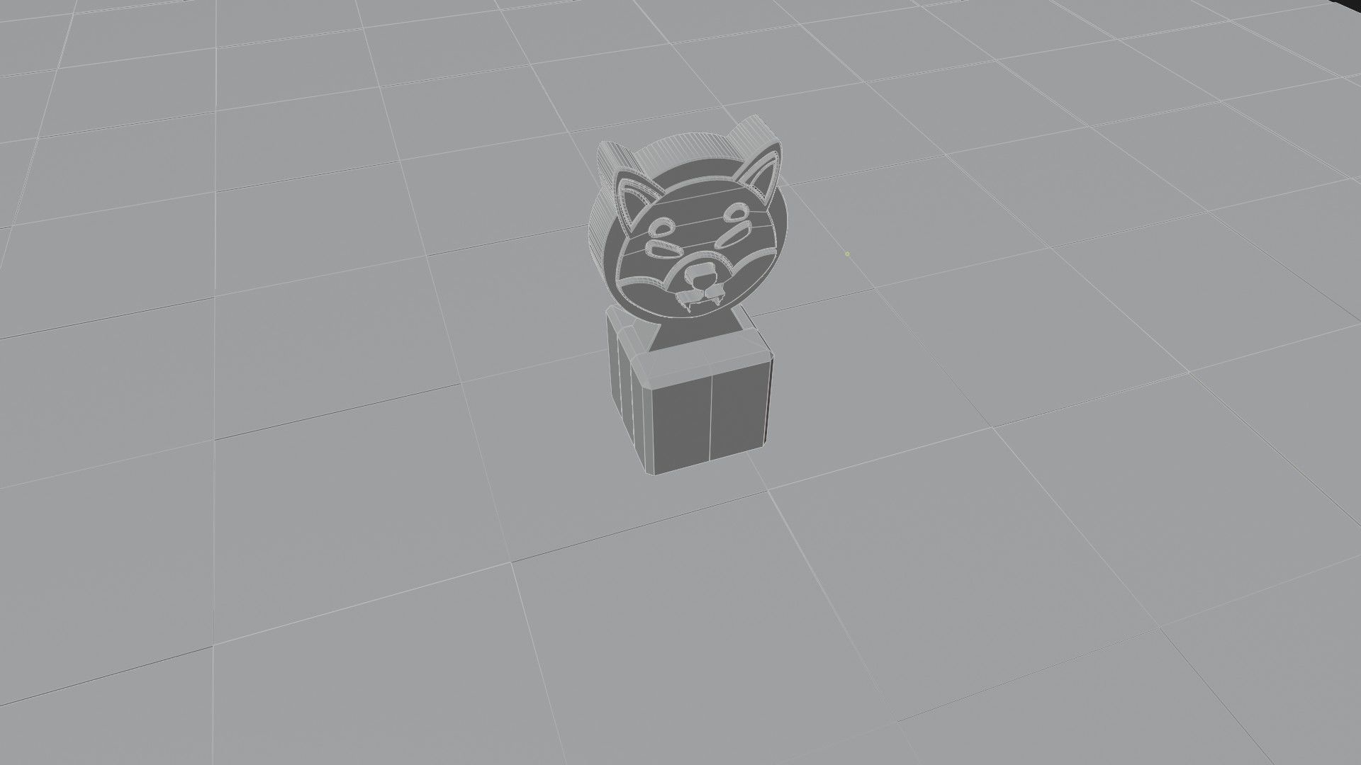 Shiba Inu Token Glass Chess Piece 3D model | CGTrader
