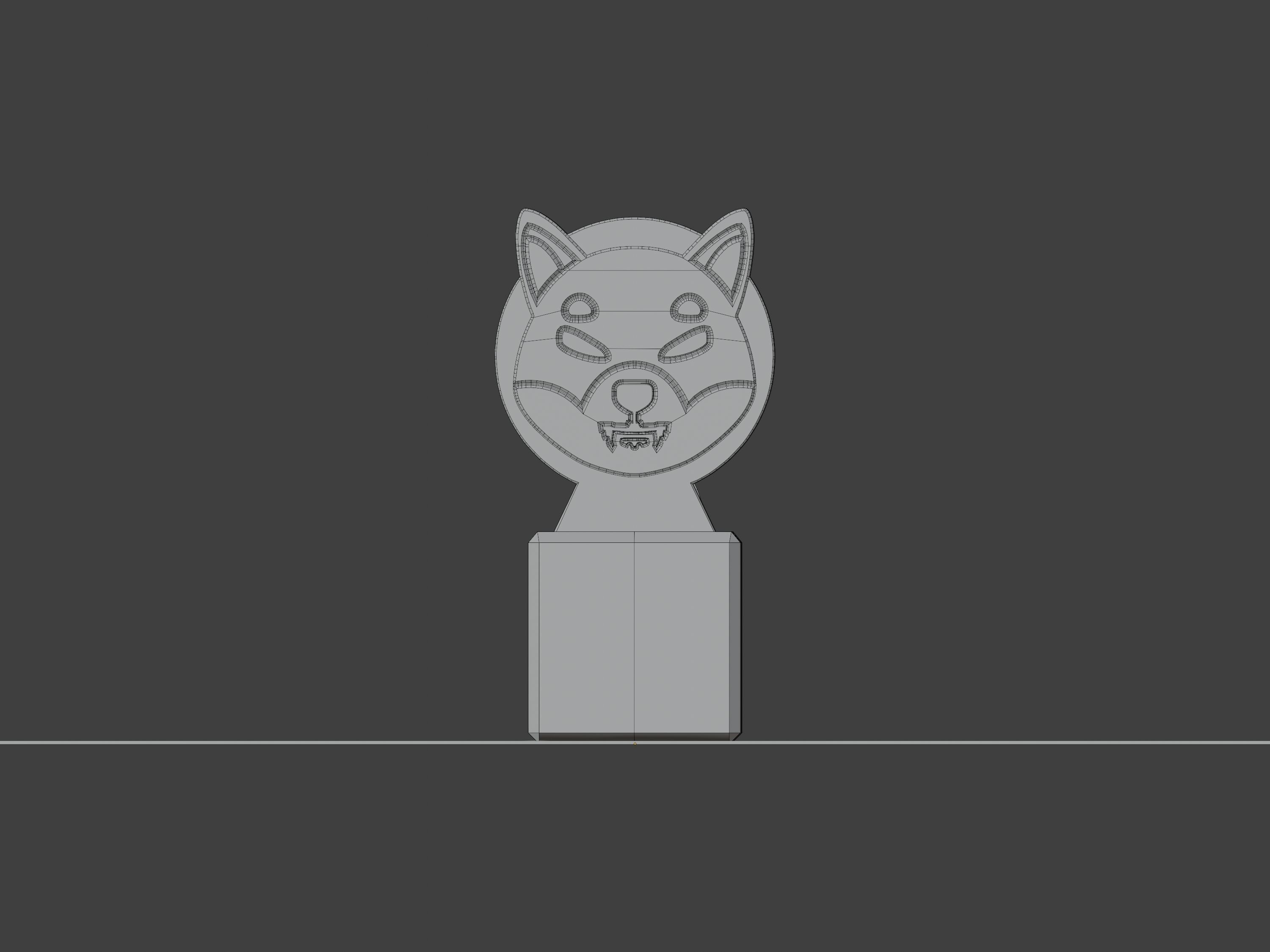 Shiba Inu Token Glass Chess Piece 3D model | CGTrader