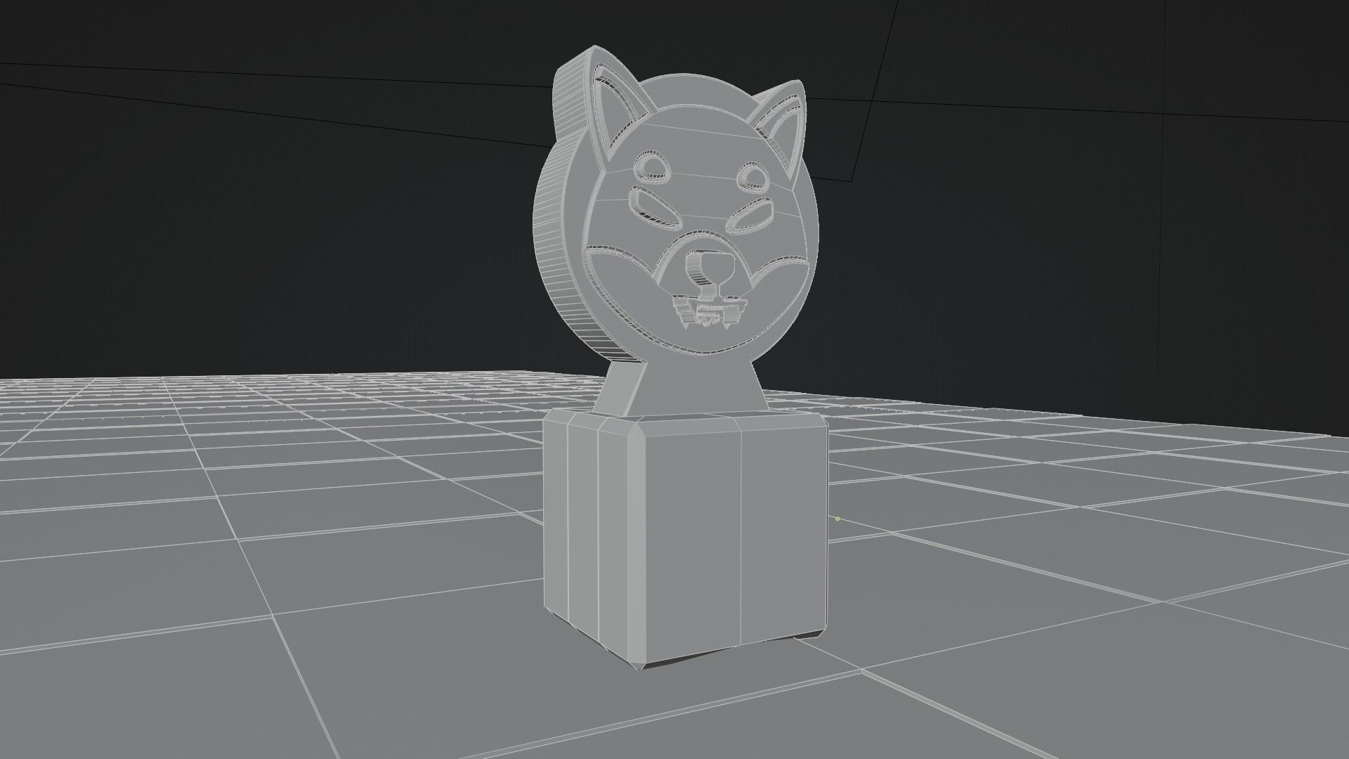 Shiba Inu Token Glass Chess Piece 3D model | CGTrader