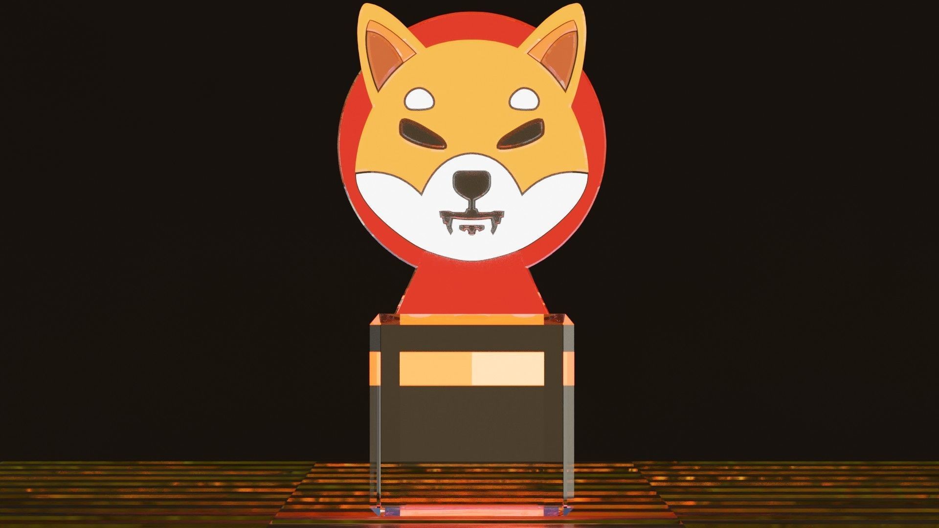 Shiba Inu Token Glass Chess Piece 3D model | CGTrader