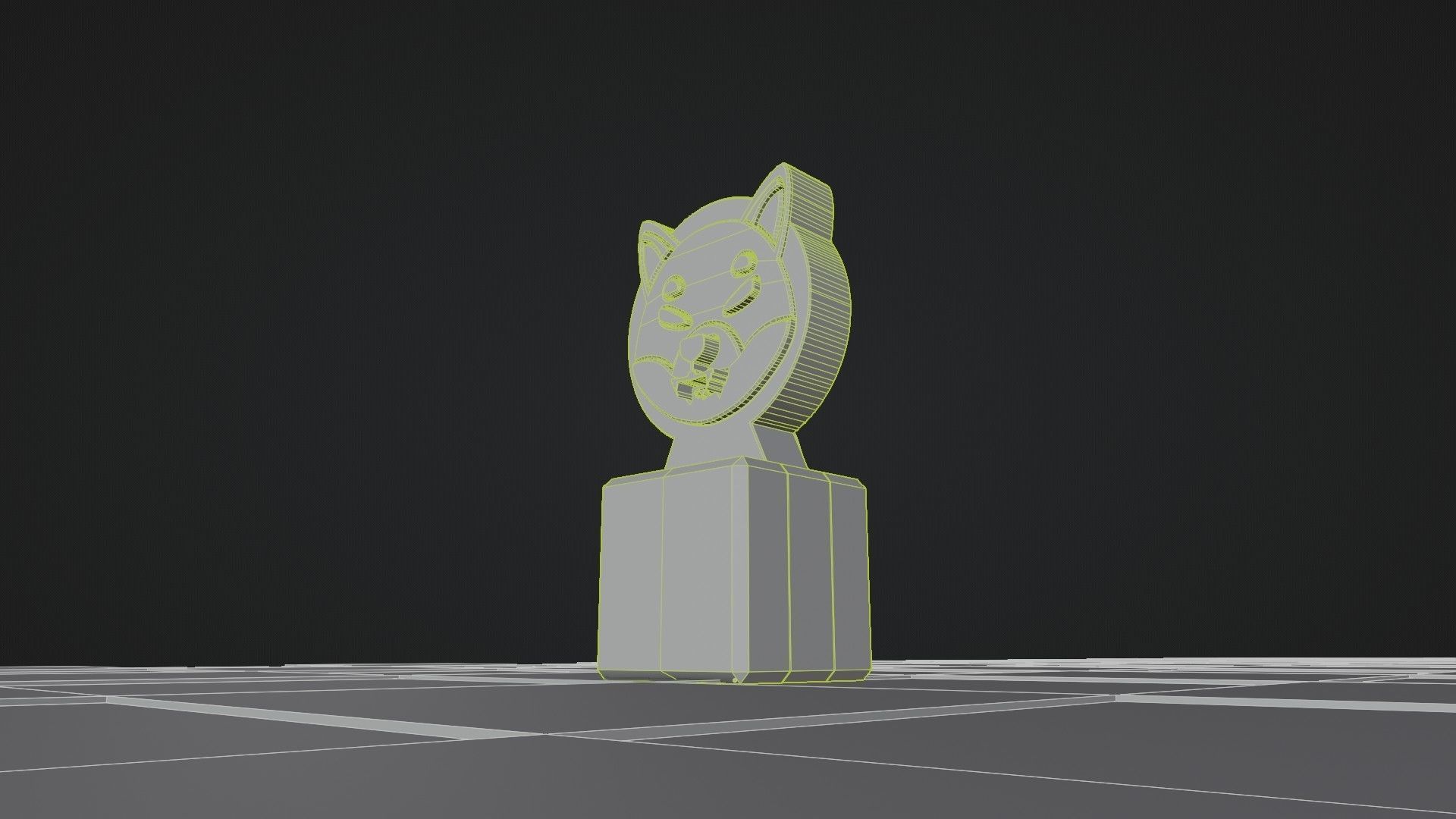 Shiba Inu Token Glass Chess Piece 3D model | CGTrader