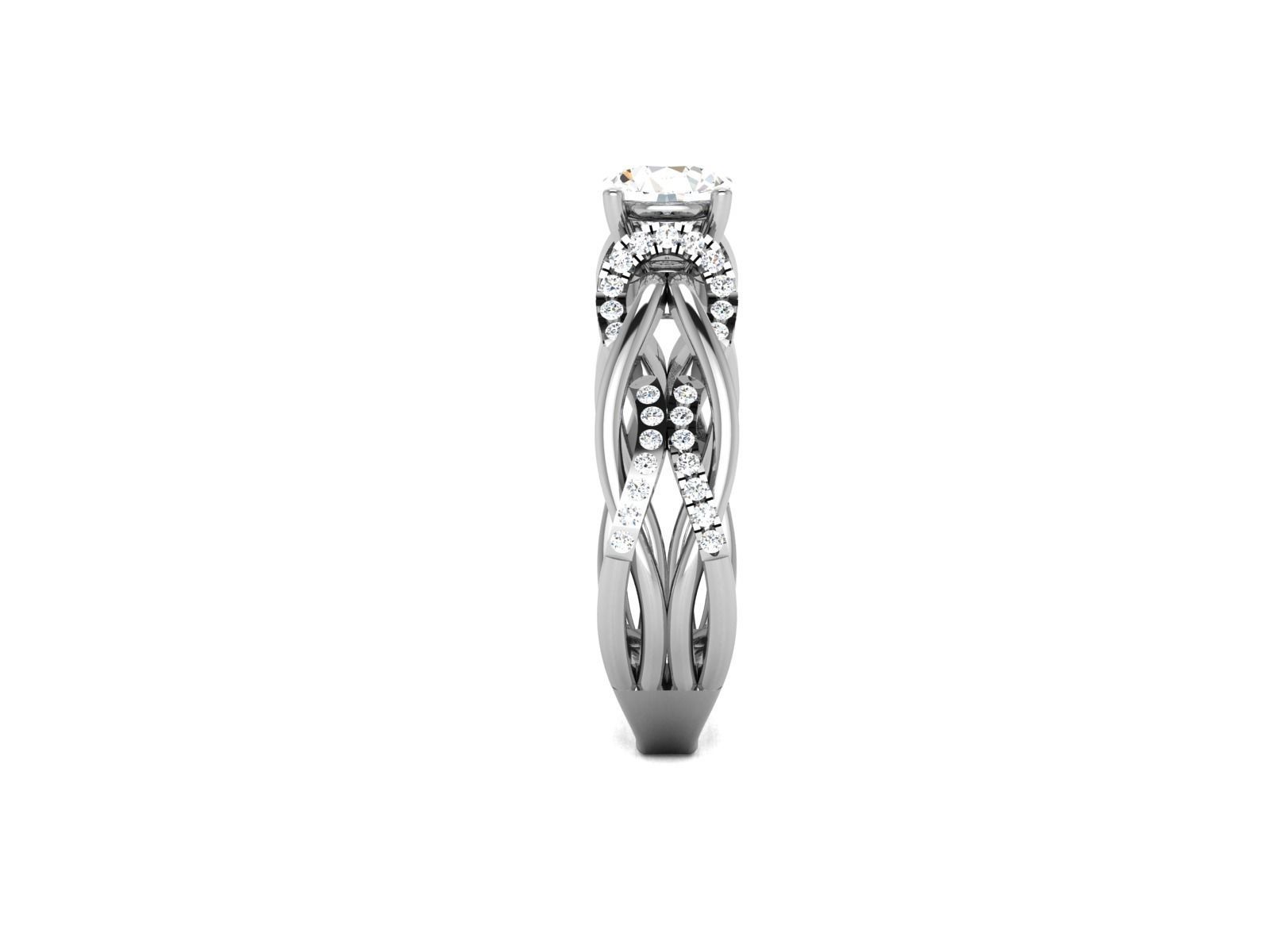 Solitaire ring model 3D print model 3D model 3D printable | CGTrader