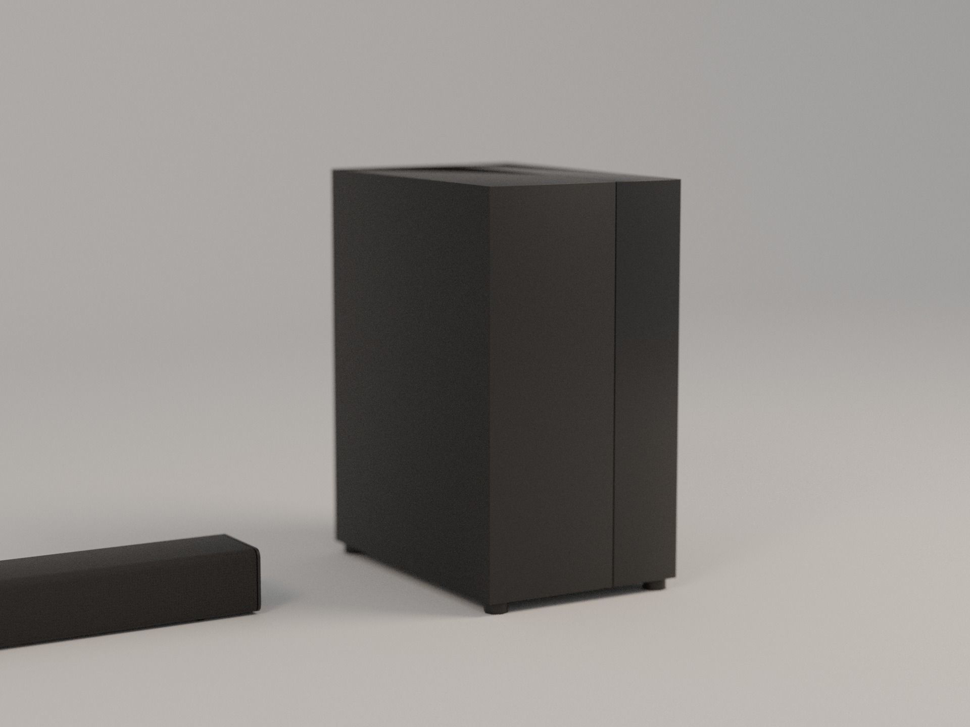 Soundbar with Subwoofer free 3D model | CGTrader