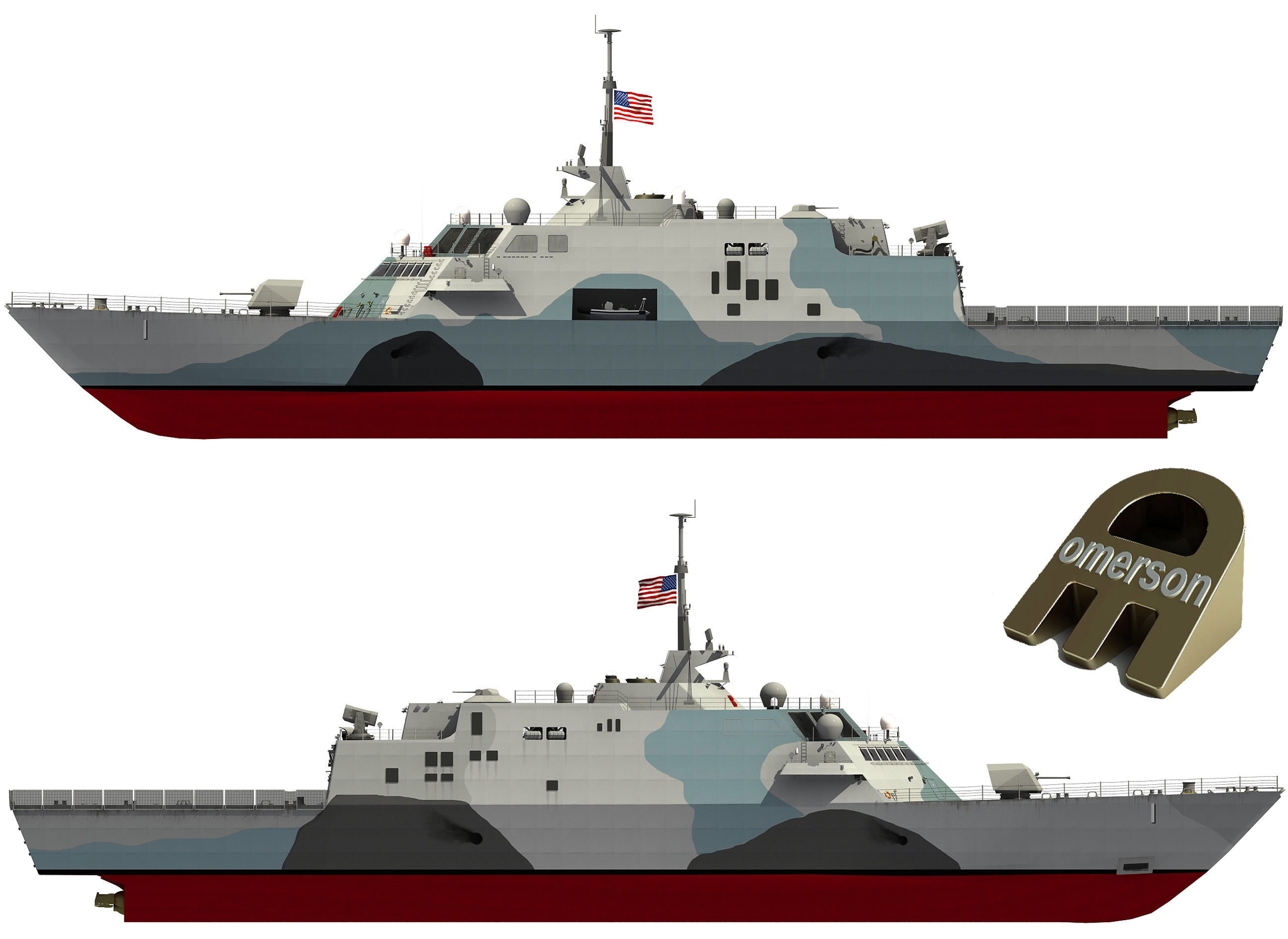 USS Freedom LCS Camouflage 3D model | CGTrader