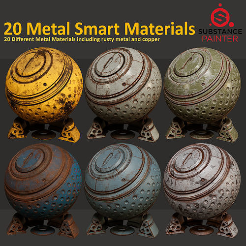 20 Metal Smart Materials - Vol 1 Texture | CGTrader