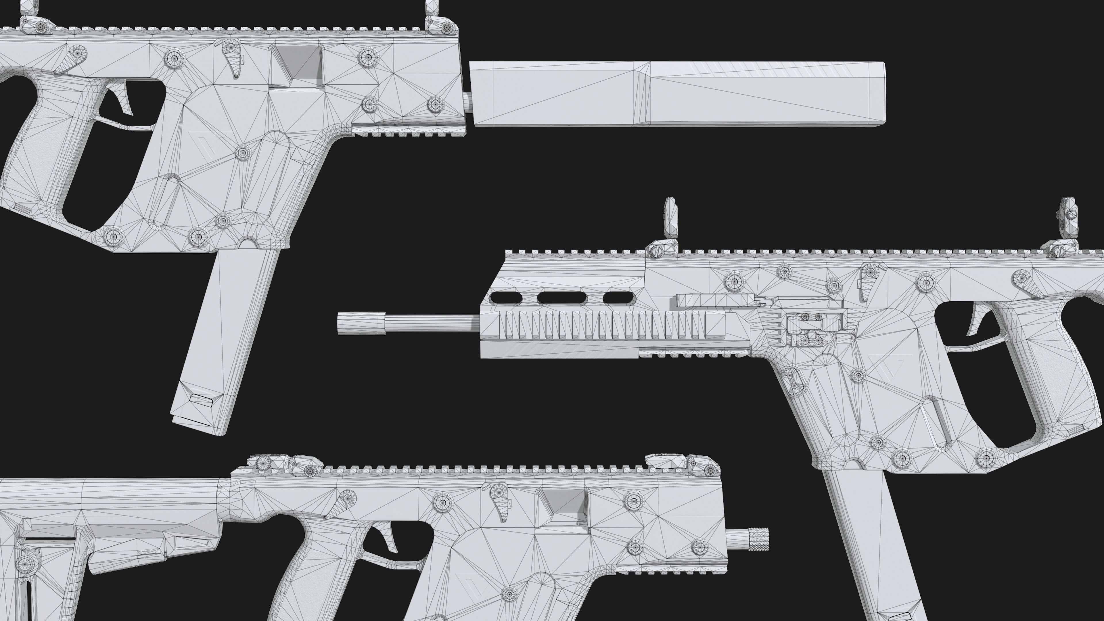 3D model Kriss Vector SMG VR / AR / low-poly | CGTrader