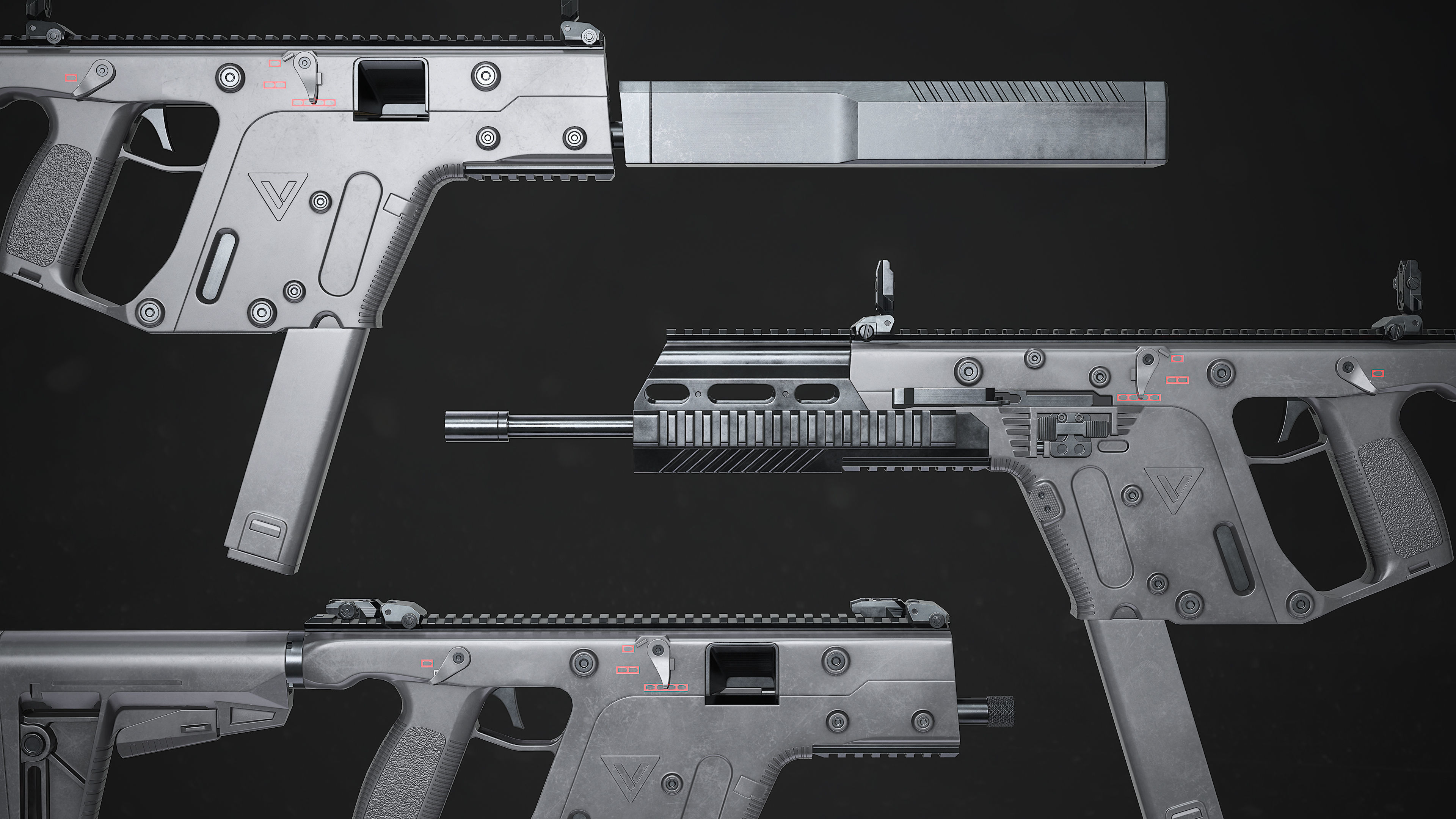 3D model Kriss Vector SMG VR / AR / low-poly | CGTrader