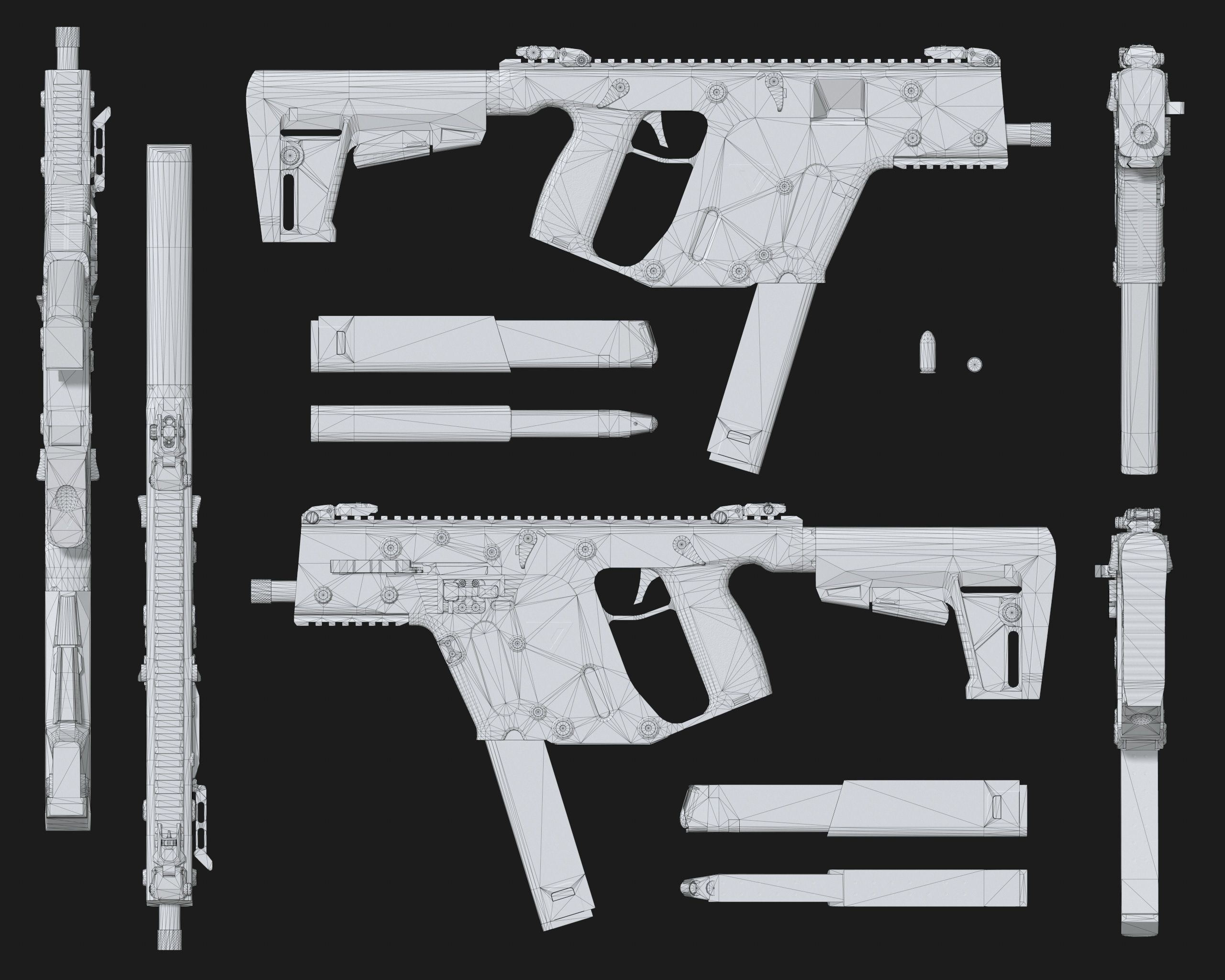 3D model Kriss Vector SMG VR / AR / low-poly | CGTrader