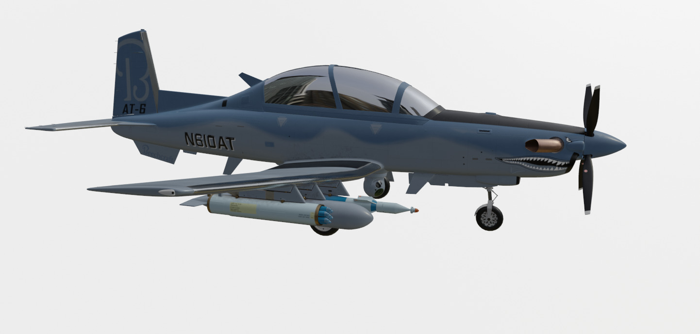 3D model BEECHCRAFT - AT-6 WOLVERINE LIGHT-ATTACK AIRCRAFT - VR / AR ...