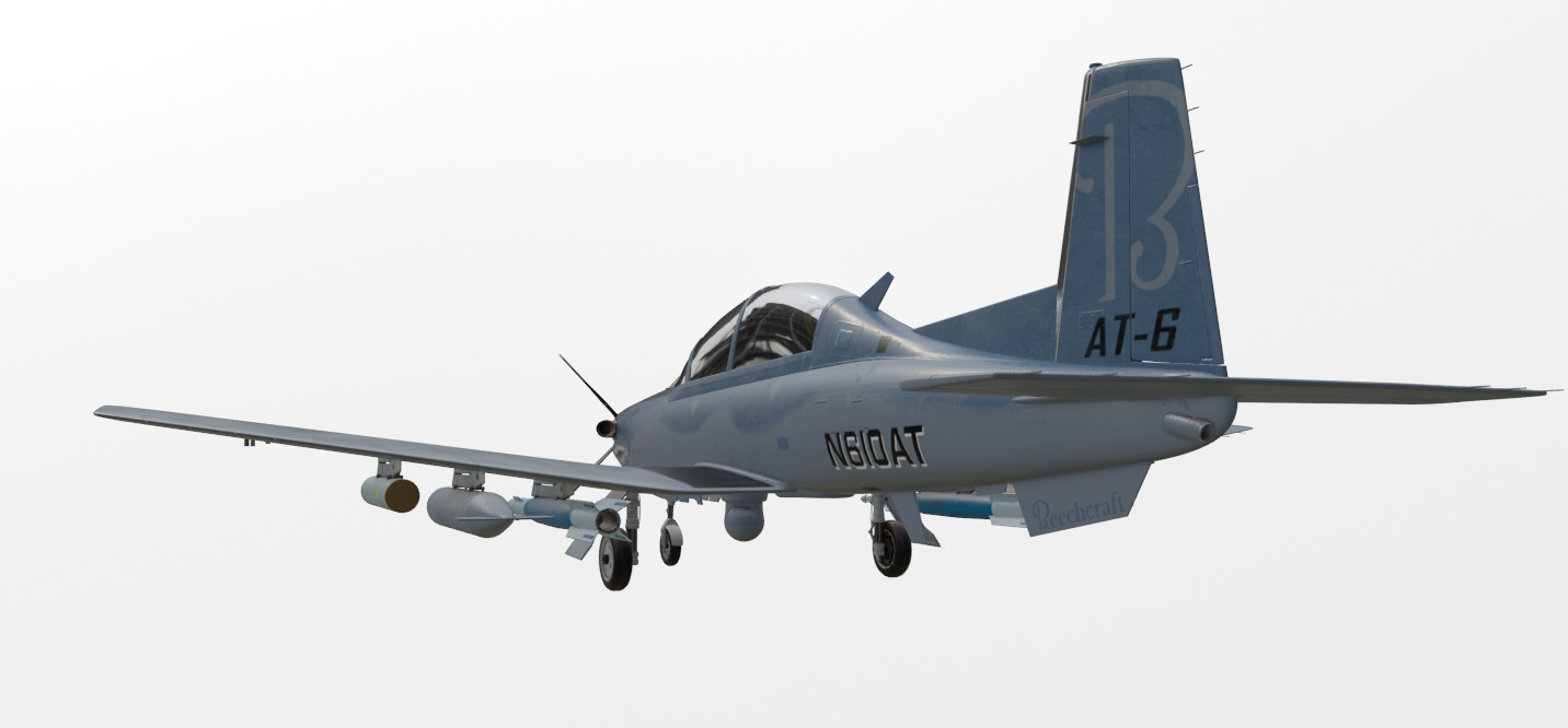 3D model BEECHCRAFT - AT-6 WOLVERINE LIGHT-ATTACK AIRCRAFT - VR / AR ...