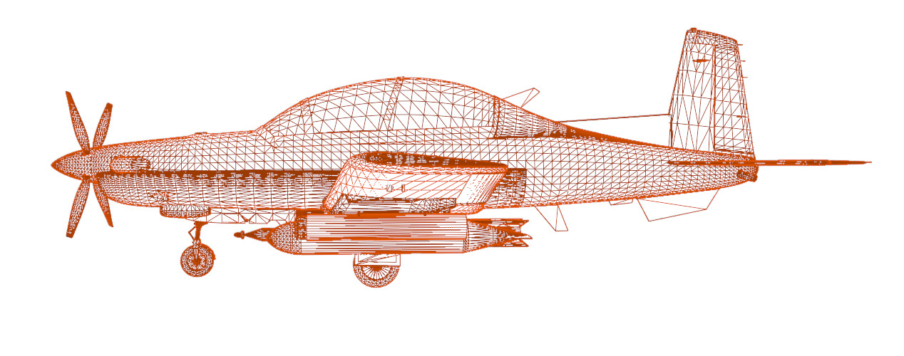 3D model BEECHCRAFT - AT-6 WOLVERINE LIGHT-ATTACK AIRCRAFT - VR / AR ...