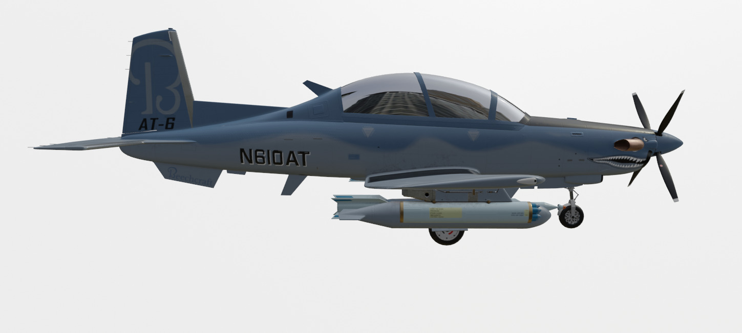 3D model BEECHCRAFT - AT-6 WOLVERINE LIGHT-ATTACK AIRCRAFT - VR / AR ...