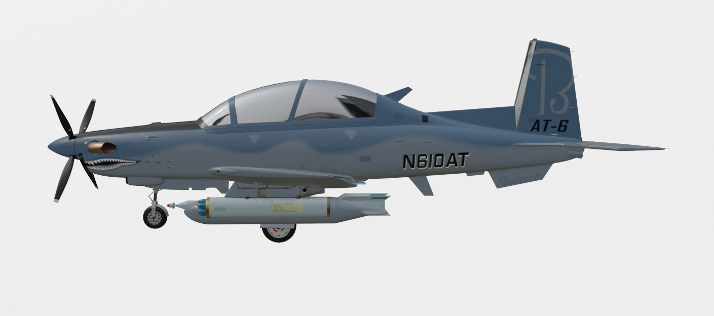 3D model BEECHCRAFT - AT-6 WOLVERINE LIGHT-ATTACK AIRCRAFT - VR / AR ...