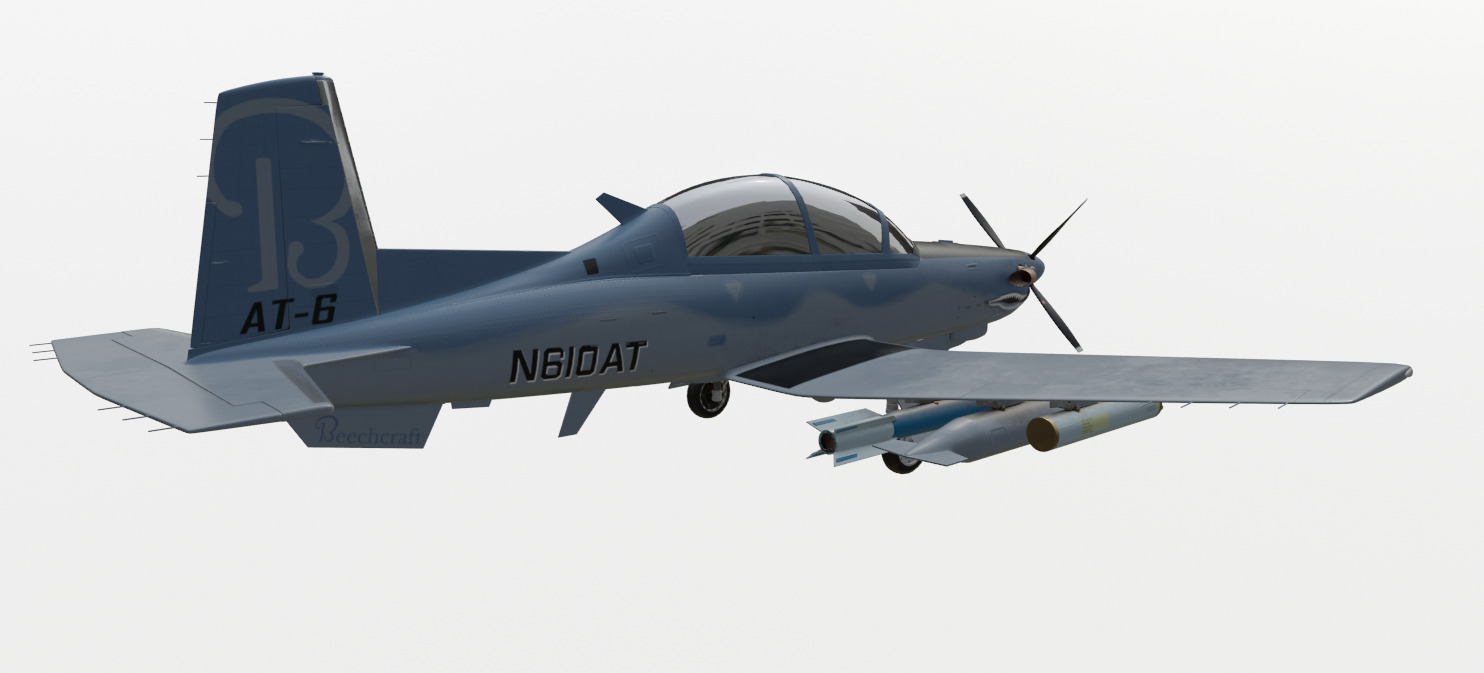 3D model BEECHCRAFT - AT-6 WOLVERINE LIGHT-ATTACK AIRCRAFT - VR / AR ...