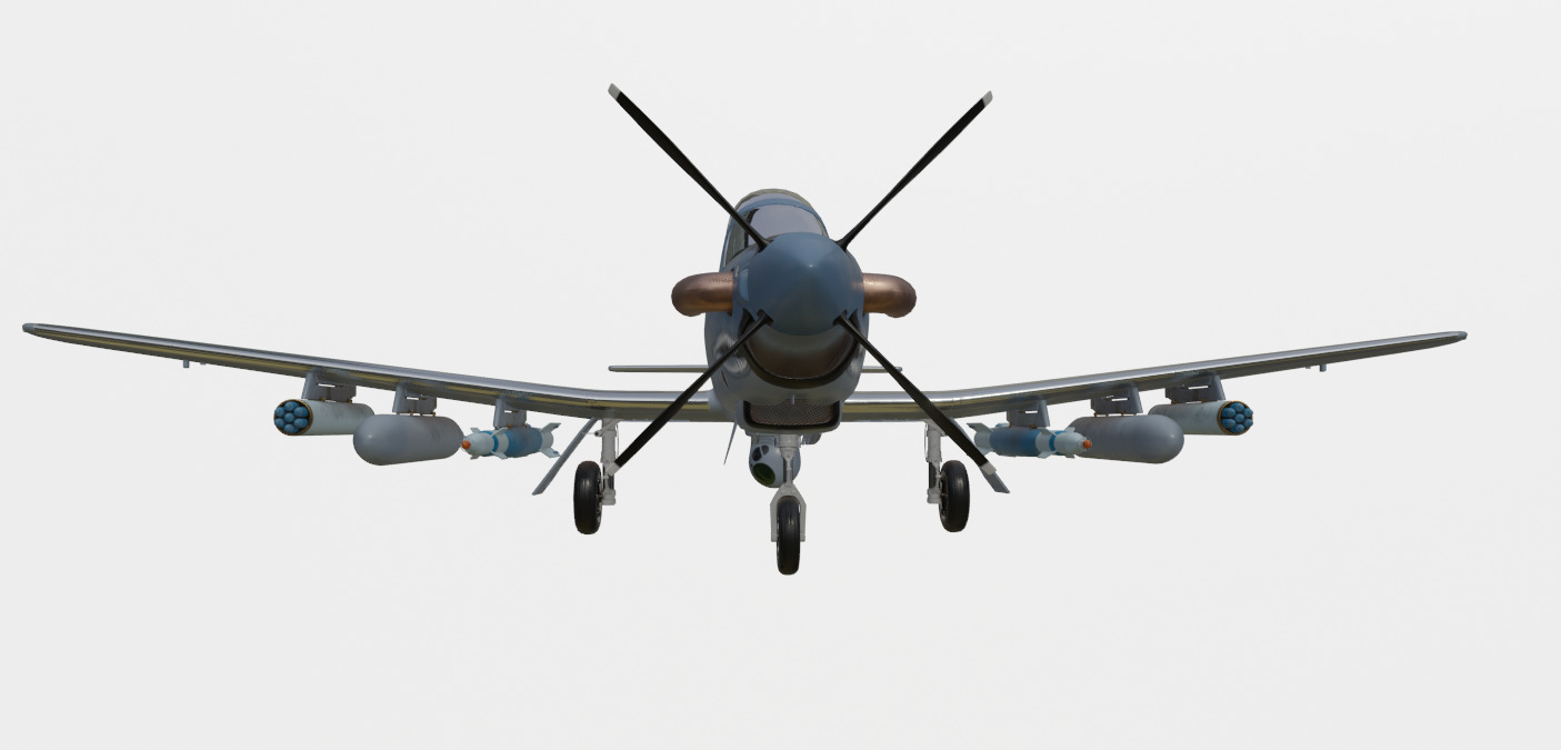 3D model BEECHCRAFT - AT-6 WOLVERINE LIGHT-ATTACK AIRCRAFT - VR / AR ...