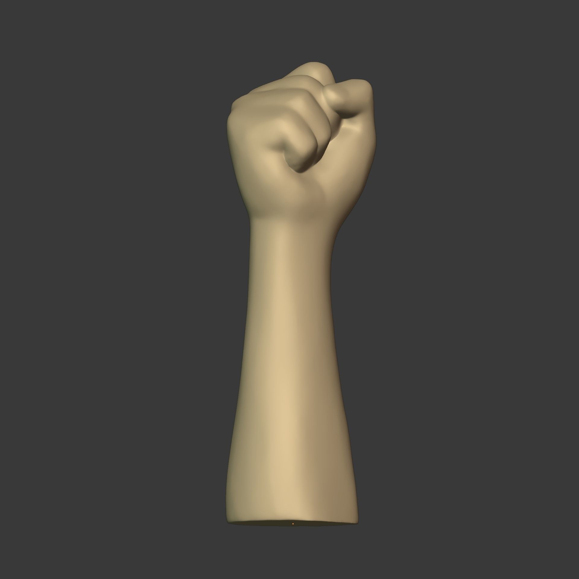 Cartoon Hand -- Fist sign 3D model | CGTrader