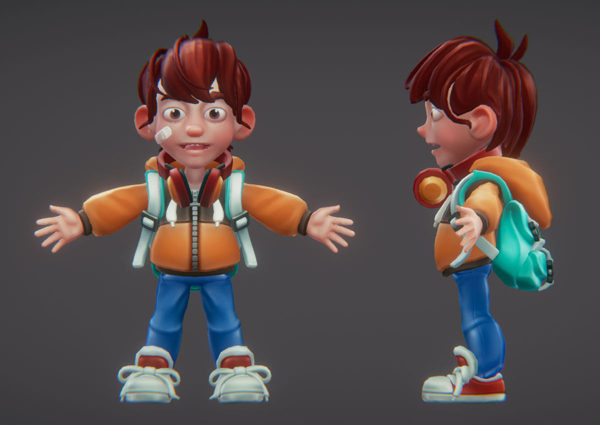 Cartoon Kids 3D model animated rigged | CGTrader