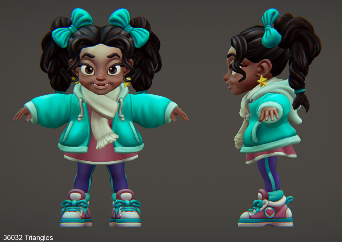 Cartoon Kids 3D model animated rigged | CGTrader