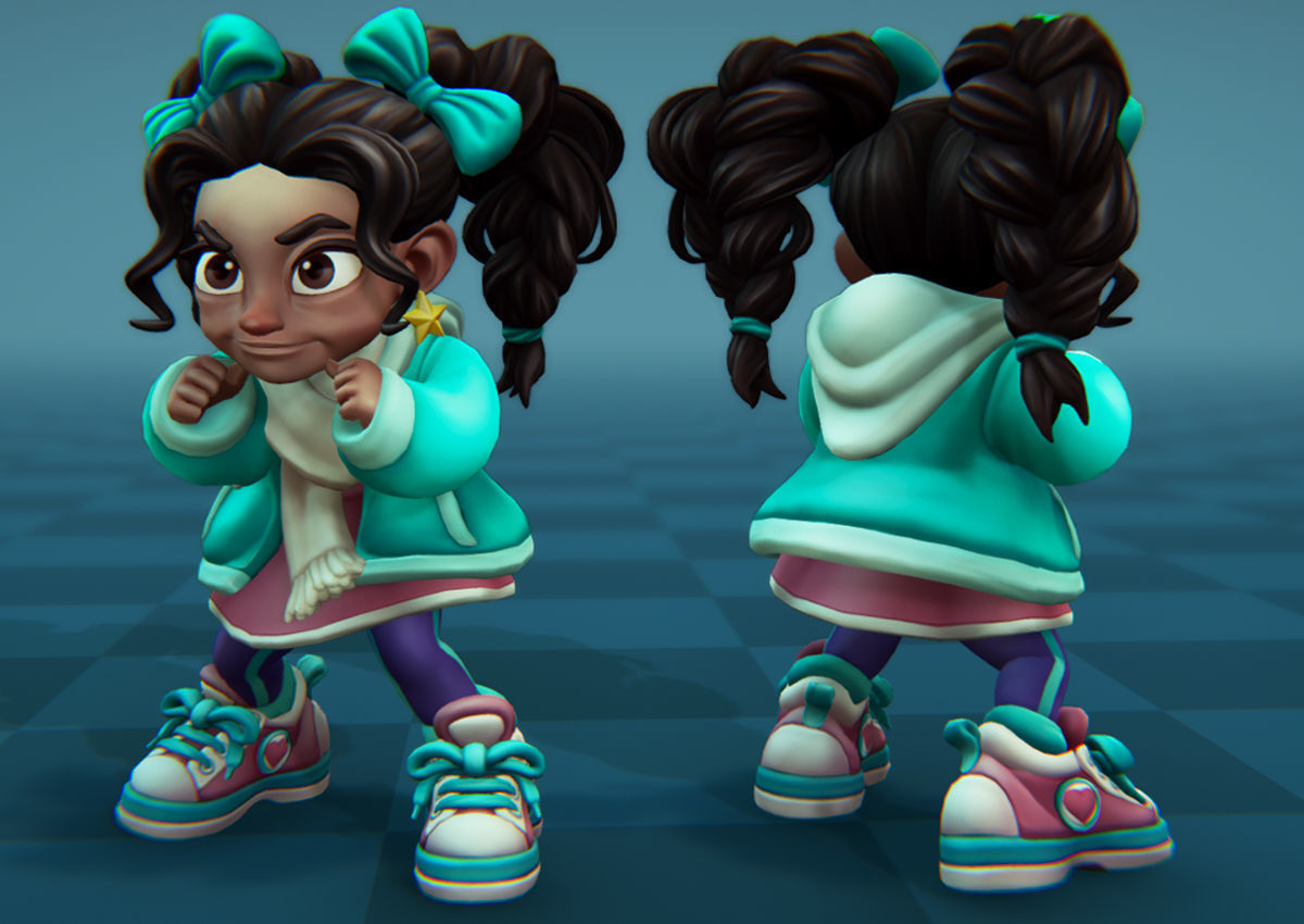 Cartoon Kids 3D model animated rigged | CGTrader