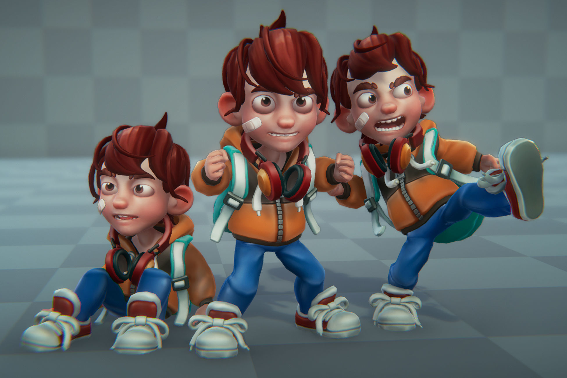 Cartoon Kids 3D model animated rigged | CGTrader