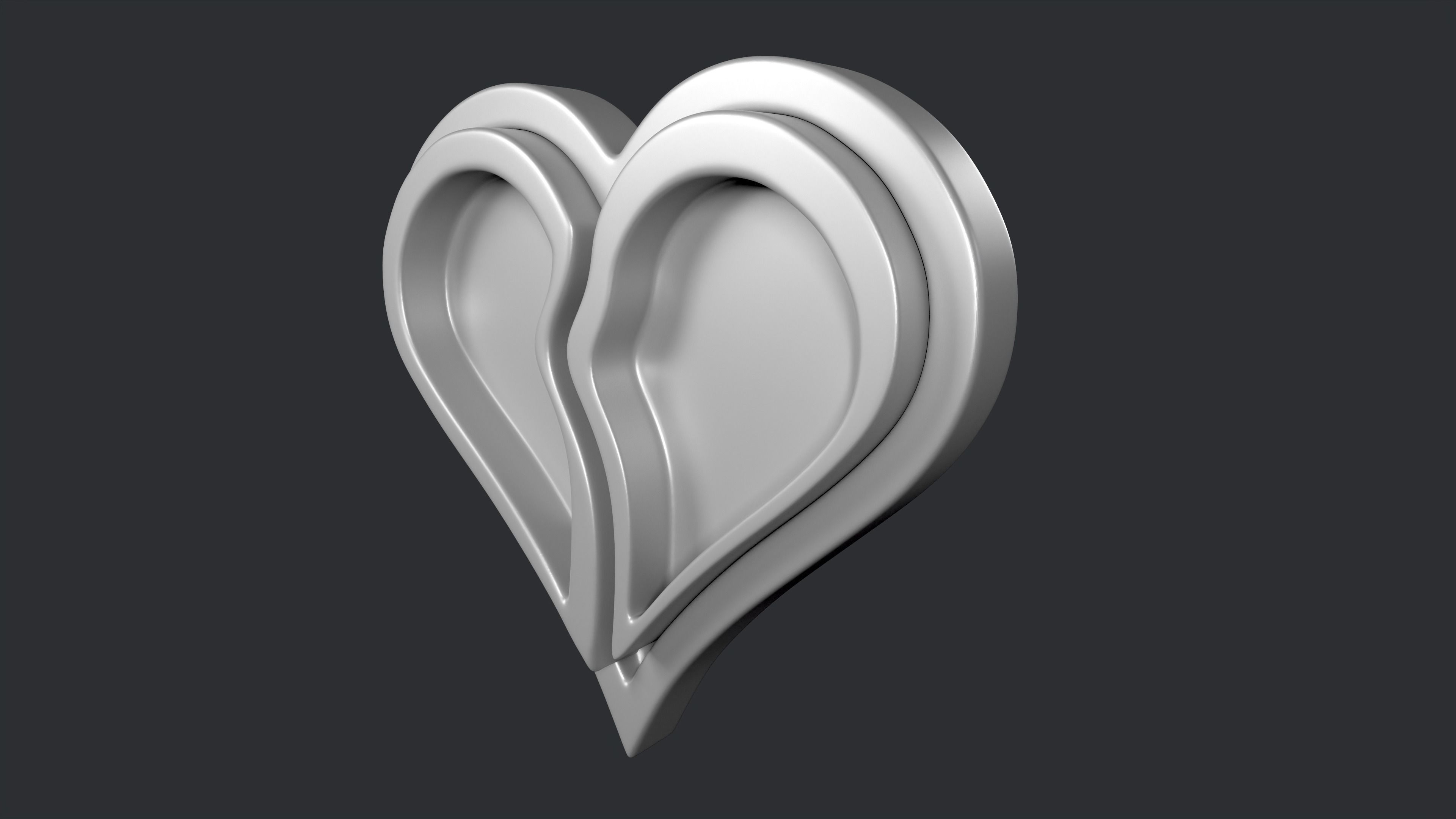 Heart Tray STL models for CNC and 3D printing 3D model 3D printable ...