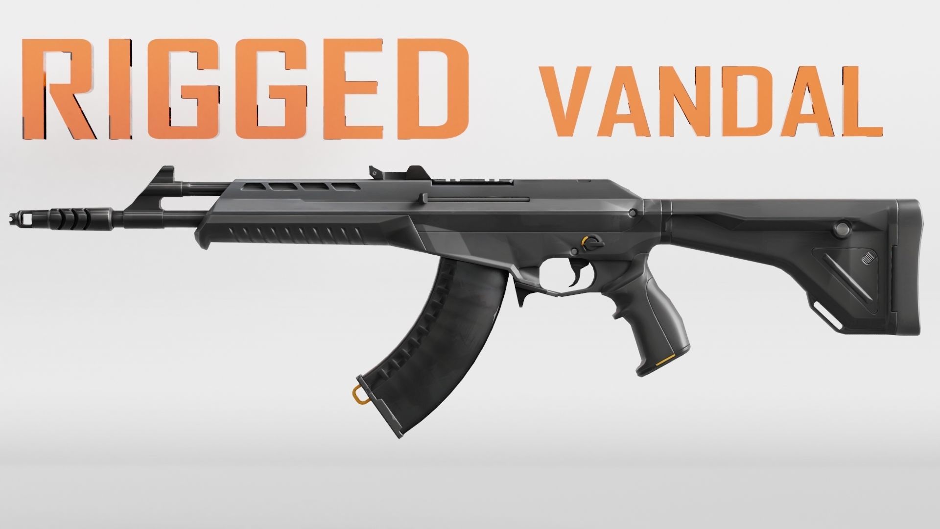 Vandal Valorant Weapon RIGGED free VR / AR / low-poly 3D model rigged ...