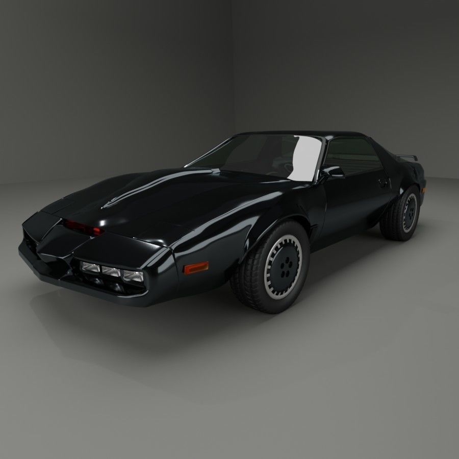 knight rider kitt 3D model rigged | CGTrader