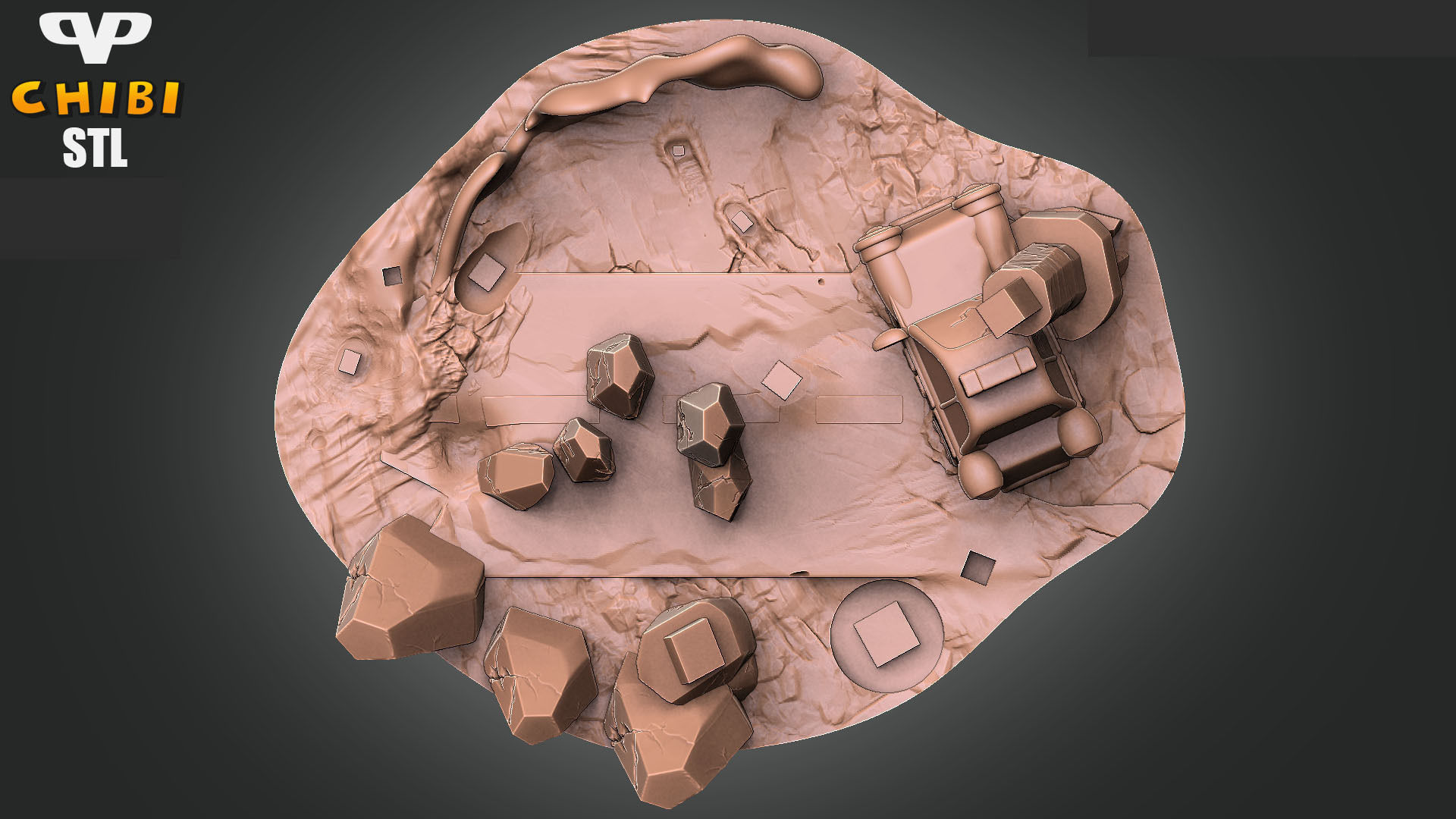 X-Men vs Sentinel Chibi Diorama for 3D Printing STL 3D model 3D ...