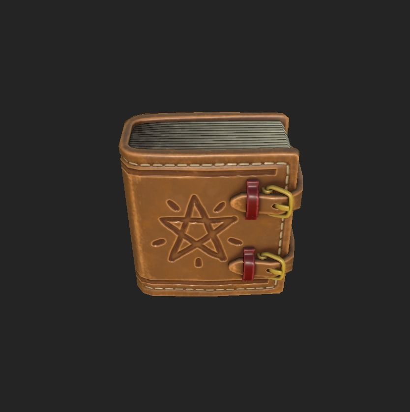 Stylized Fantasy Low Poly Magic Book free VR / AR / low-poly 3D model ...