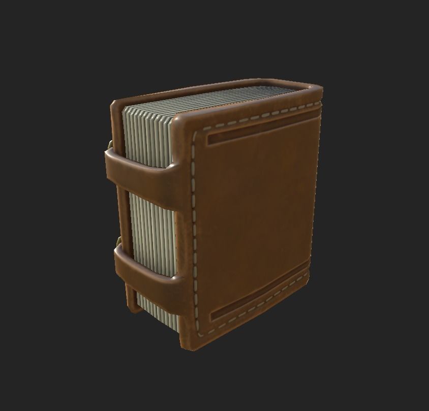 Stylized Fantasy Low Poly Magic Book free VR / AR / low-poly 3D model ...